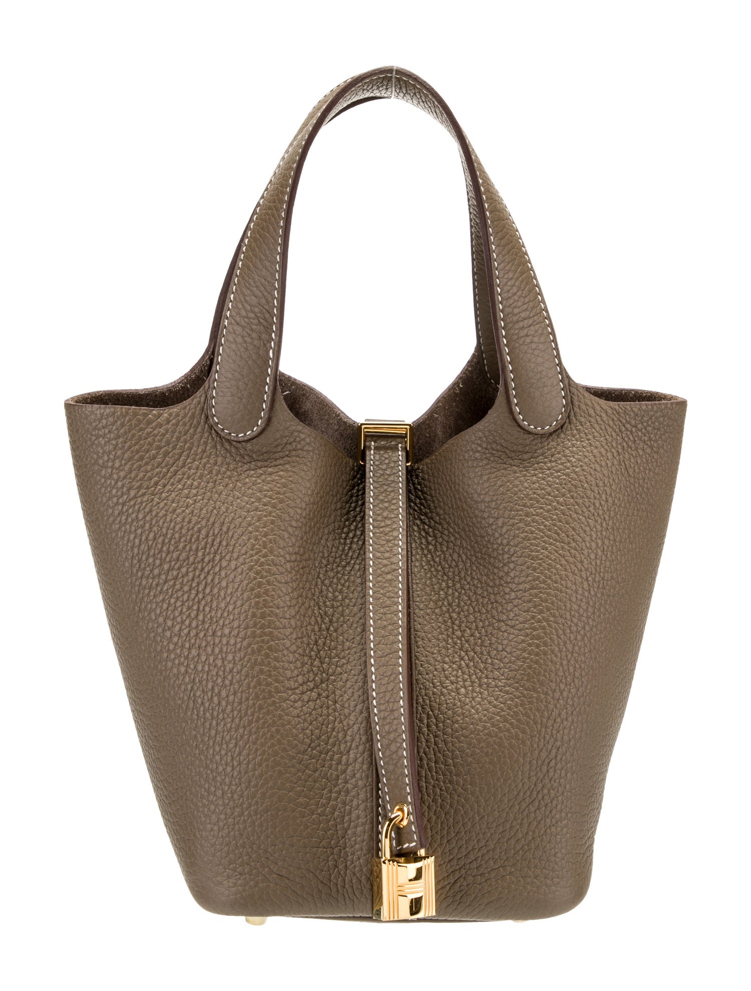 Hermès 2022 Clemence Picotin Lock 18 - Brown Bucket Bags, Handbags ...