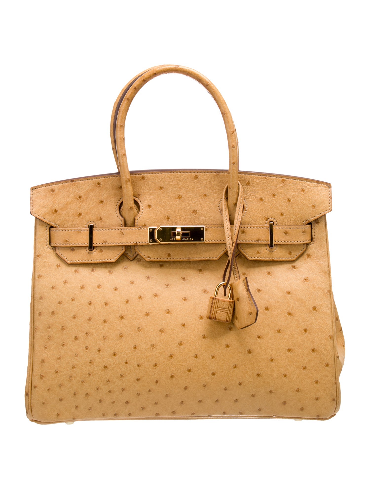 Hermès Ostrich Kelly I Sellier 32 - Brown Handle Bags, Handbags ...