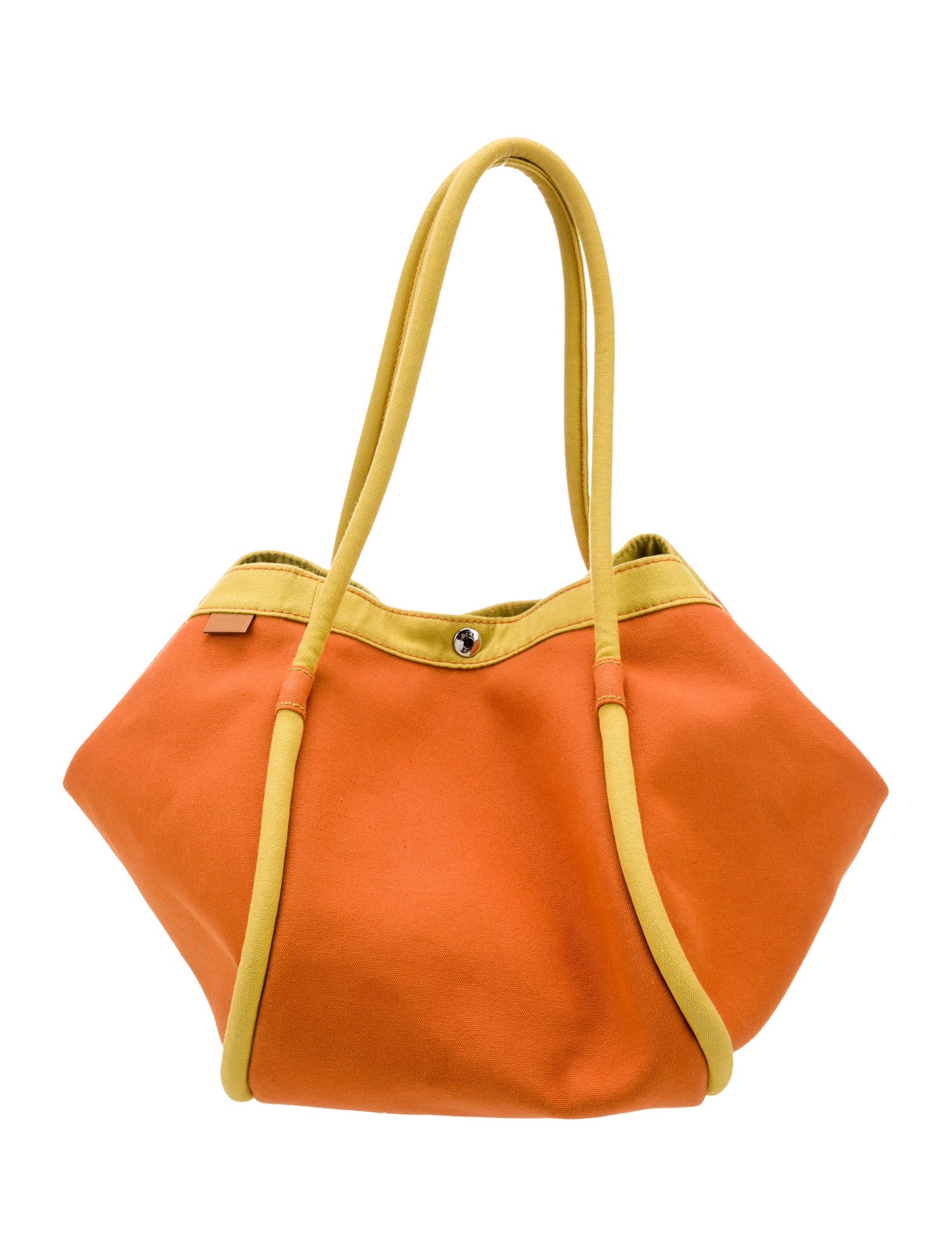 Hermès Toile Lindy Beach Tote w/Pouch - Orange Totes, Handbags ...
