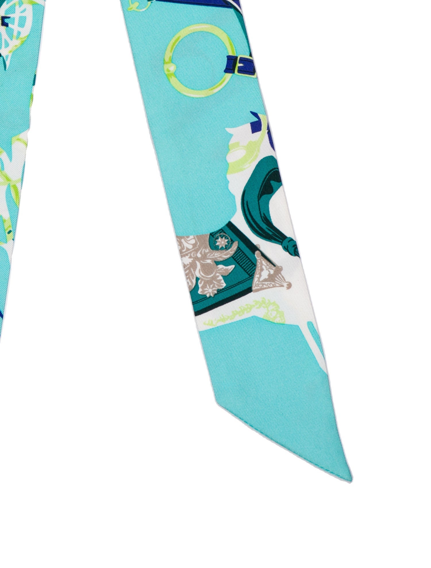 Hermès En Liberte Silk Twilly Scarf w/ Tags - Blue Scarves and Shawls ...