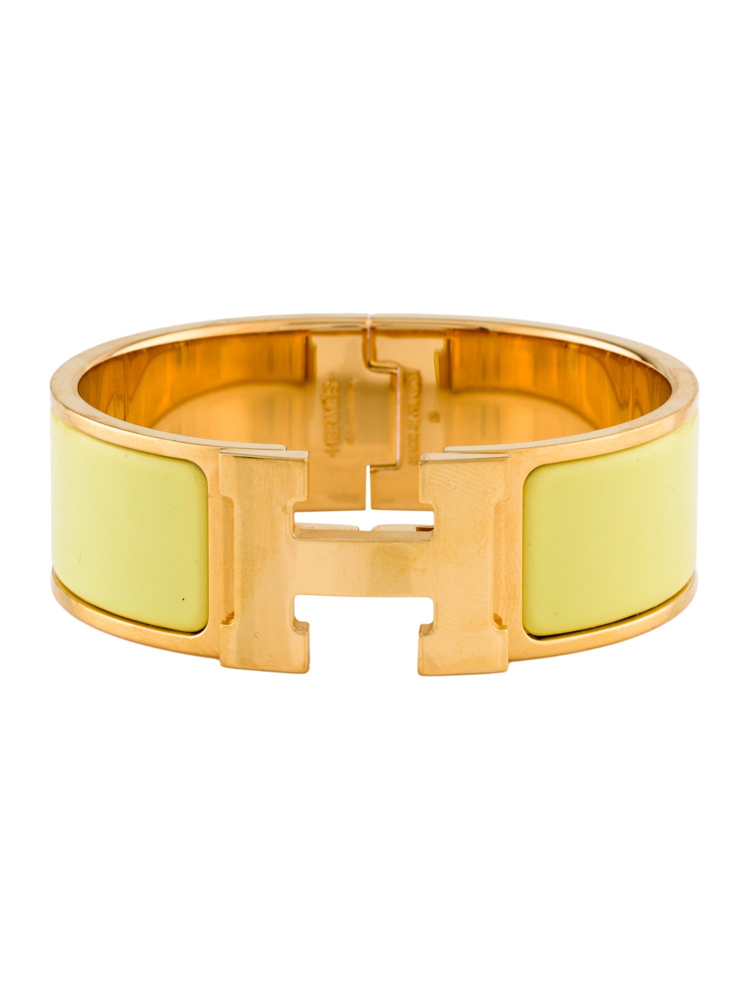 Hermès Clic Clac H Bracelet - Yellow, 18K Yellow Gold-Plated Bangle, Bracelets - HER634687 | The ...