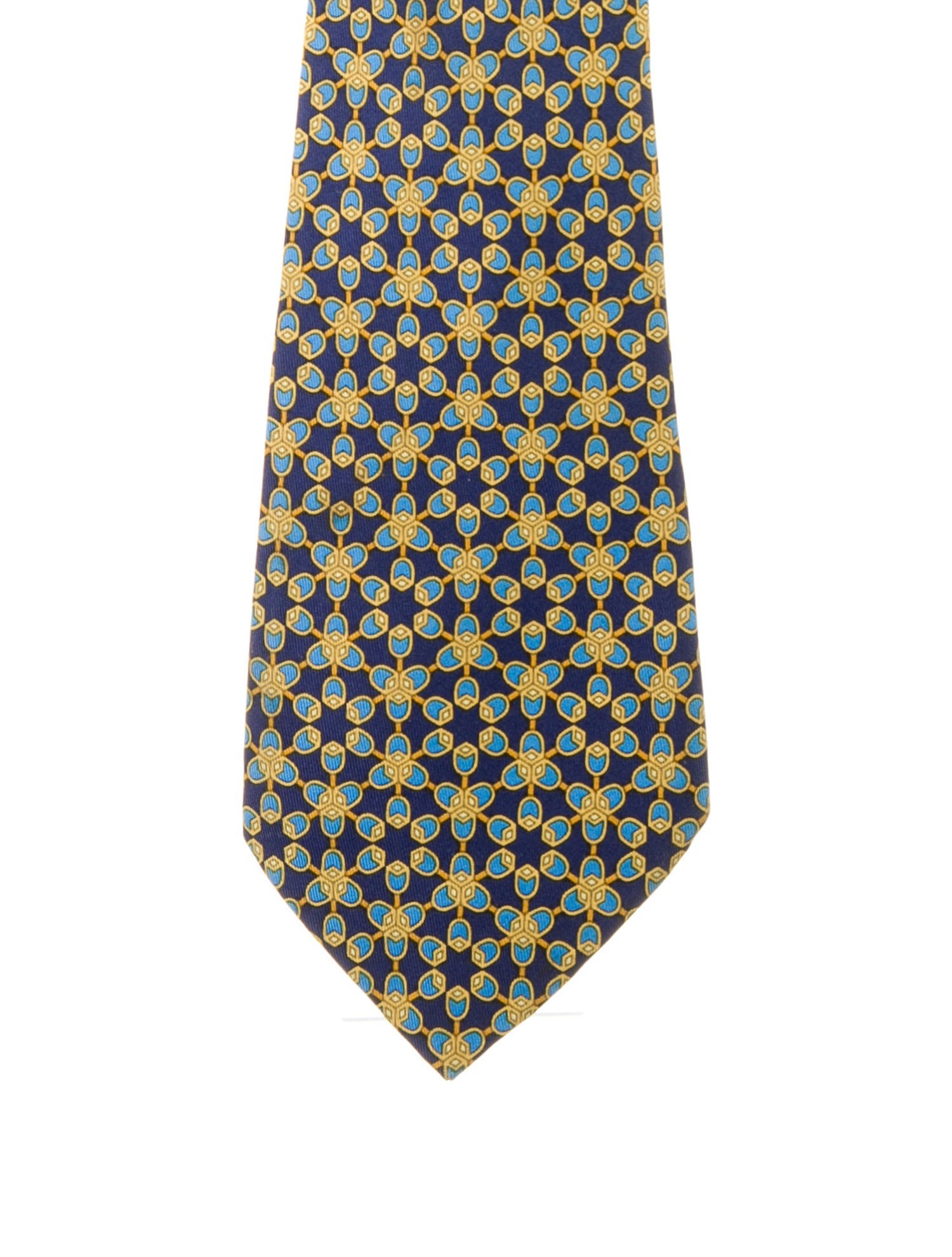 Hermès Grey wide pattern print silk tie - Grey Ties, Suiting ...