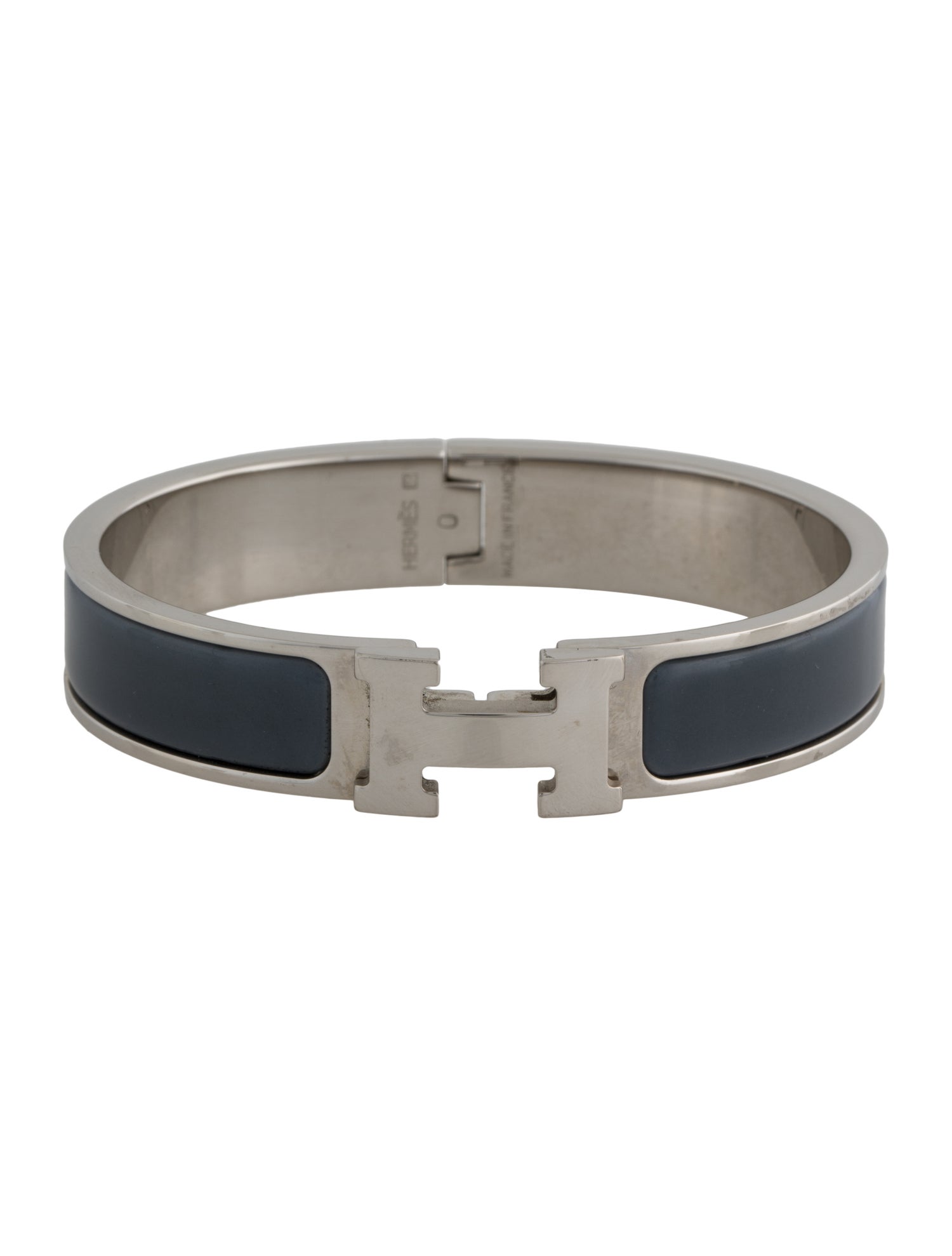 Hermès Clic H Bracelet - Palladium-Plated Bangle, Bracelets - HER636080 ...