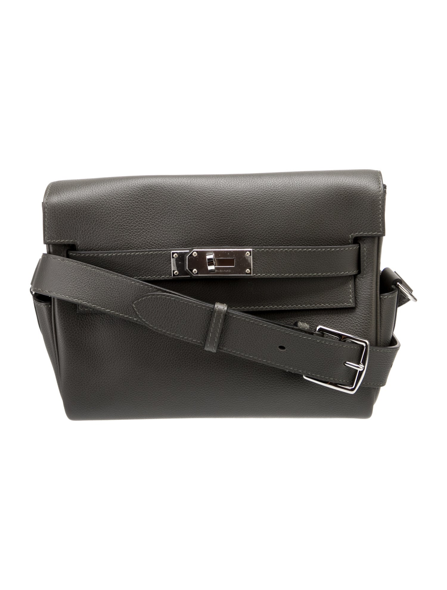 Hermès 2024 Evercolor Kelly Messenger PM - Grey Messenger Bags, Bags ...