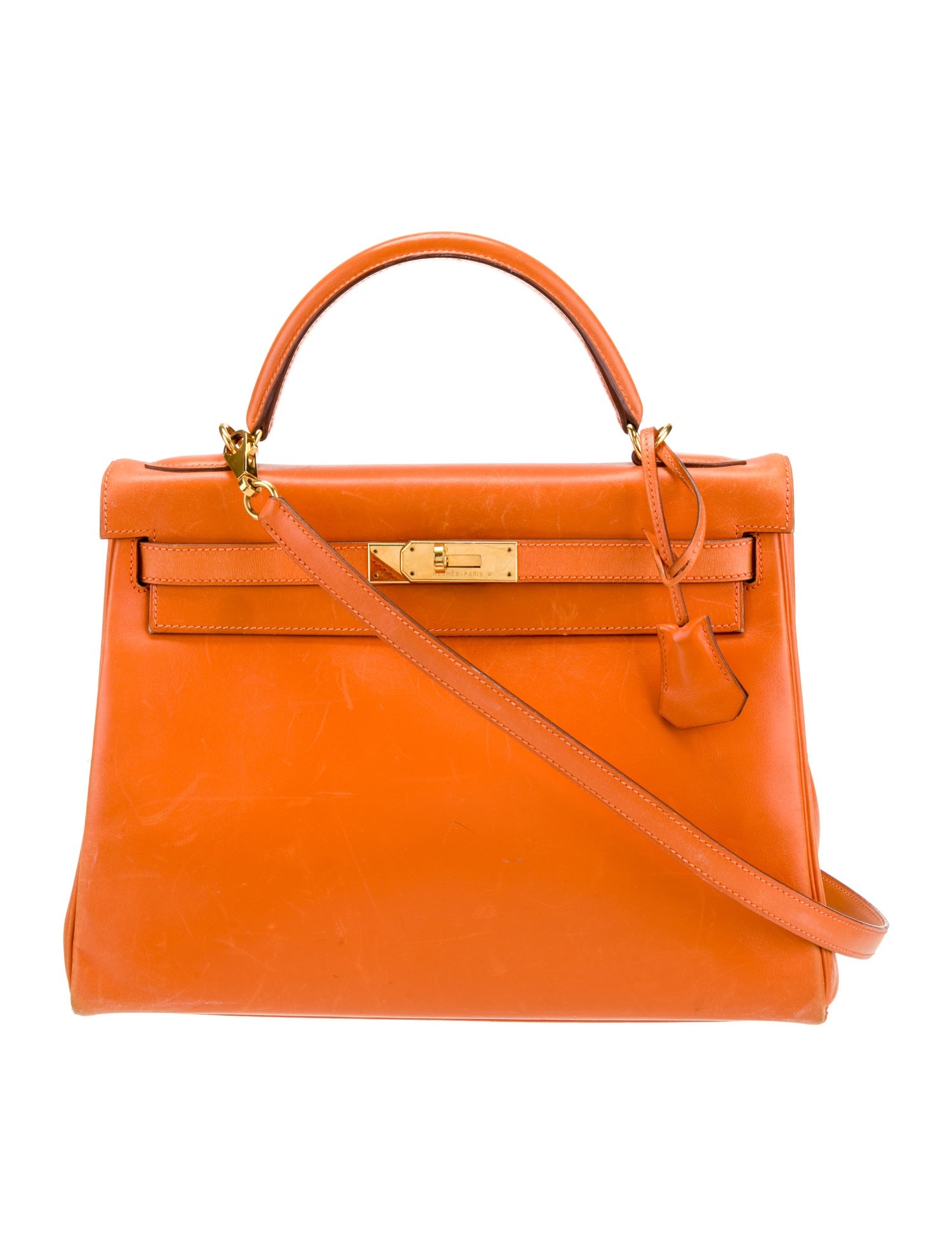 Hermès Box Kelly II Retourne 32 - Orange Handle Bags, Handbags ...