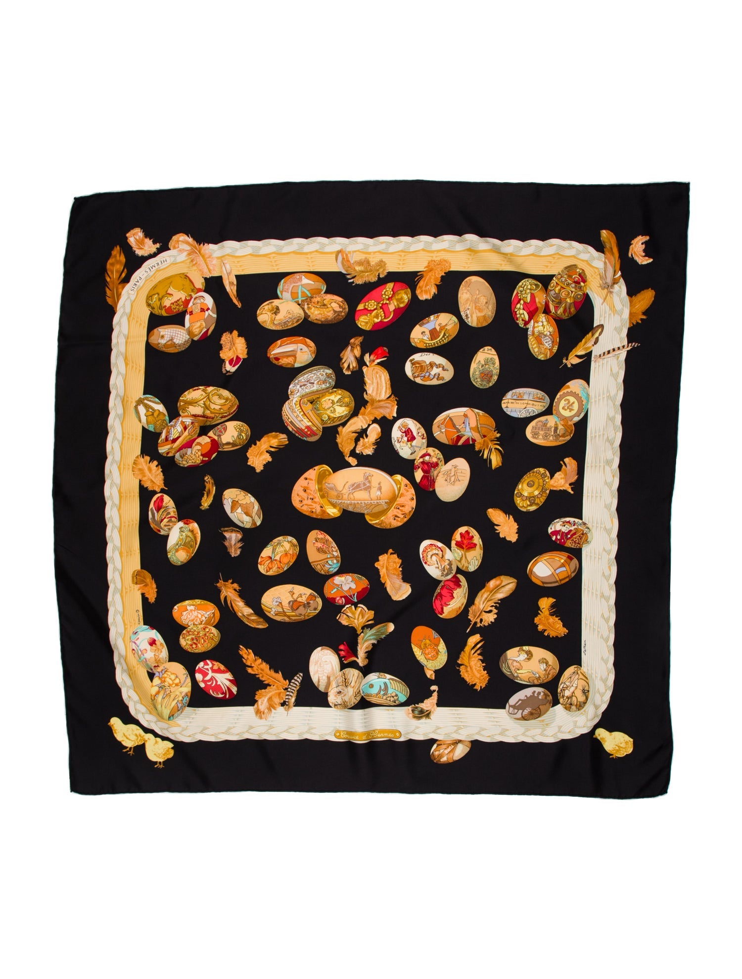 Hermès Couvée d'Hermès Silk Scarf - Black Scarves and Shawls, Accessories - HER640360 | The RealReal