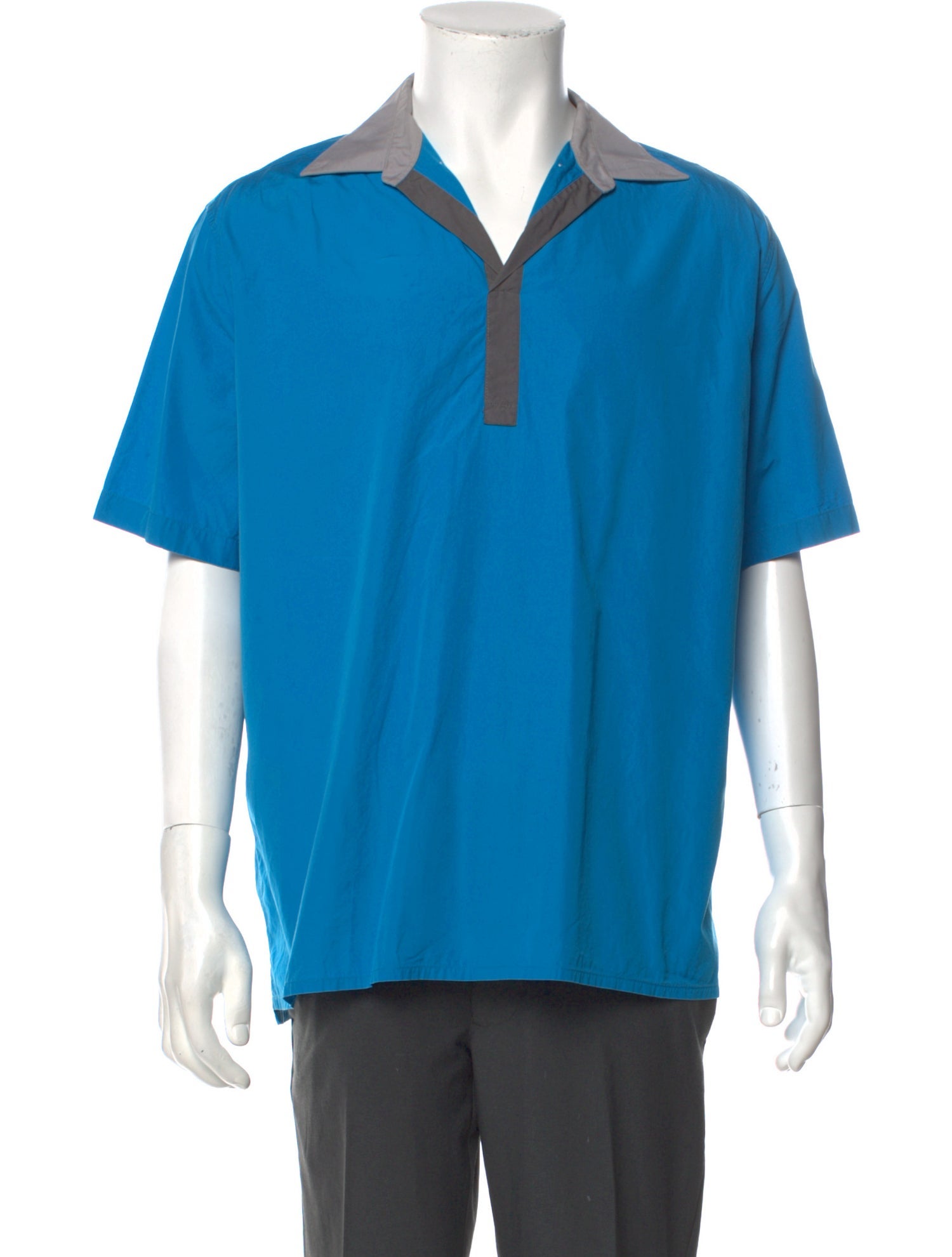 Hermès Colorblock Pattern Collar Polo Shirt - Blue Polos, Clothing ...