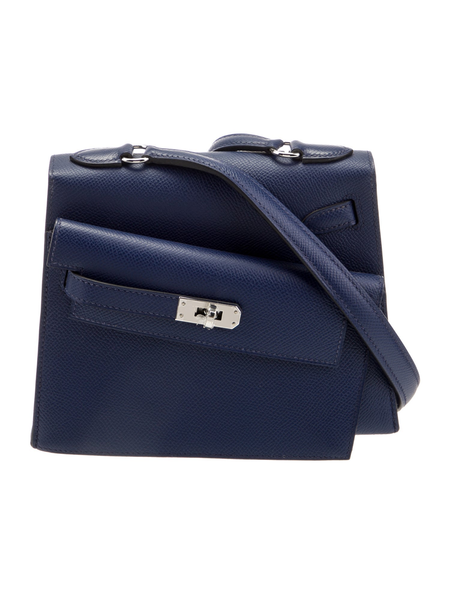 Hermès 2022 Epsom Kelly II Sellier en Desordre 20 - Blue Shoulder Bags ...