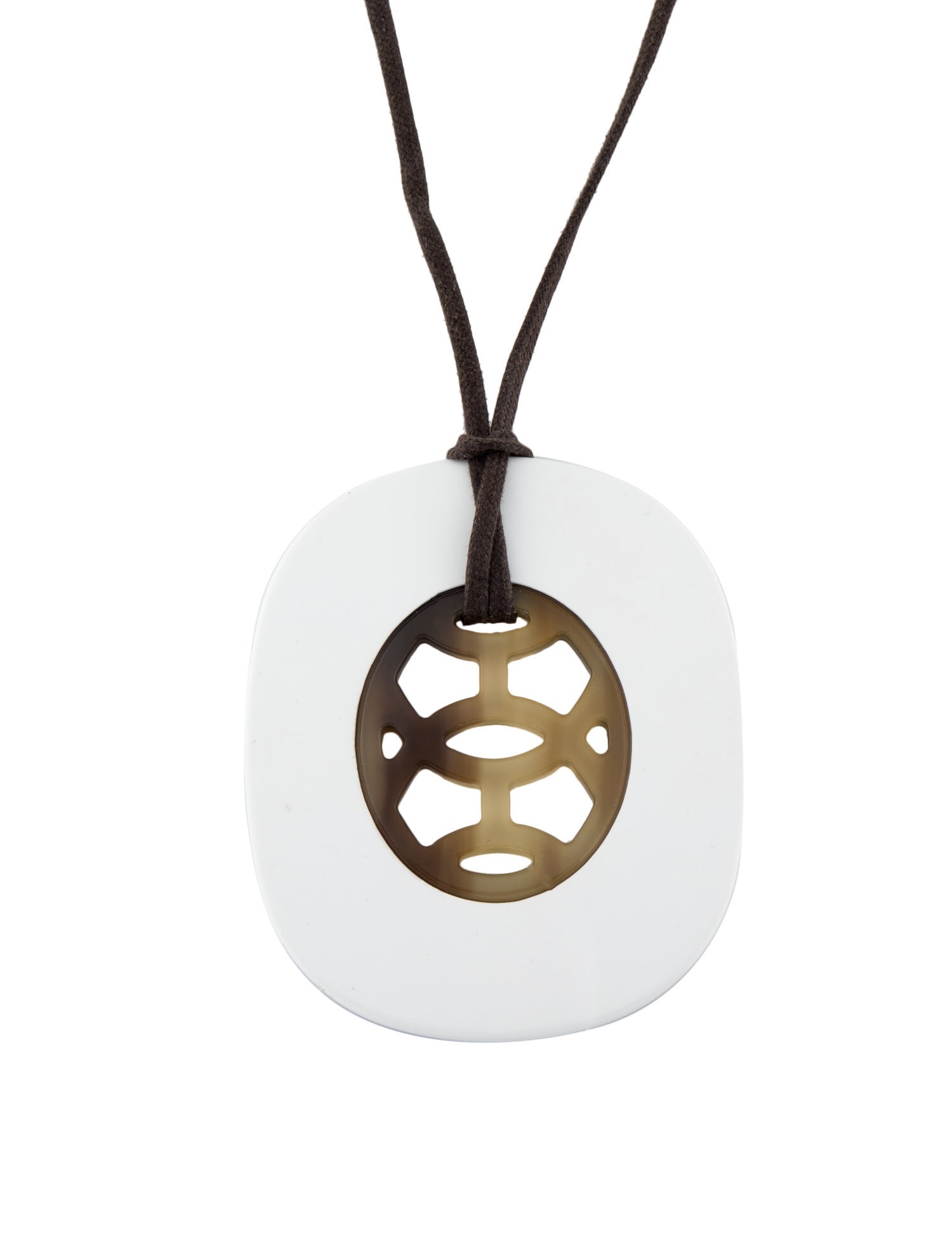 Hermès Lift Pendant Necklace - White Pendant Necklace, Necklaces ...