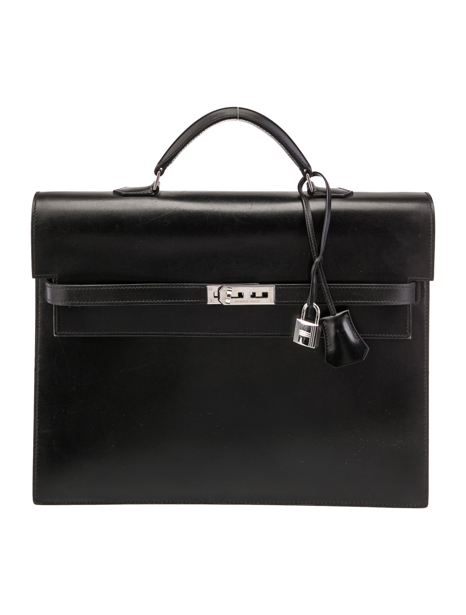 Hermès Vintage Box Kelly Depeche 34 - Black Briefcases, Bags ...