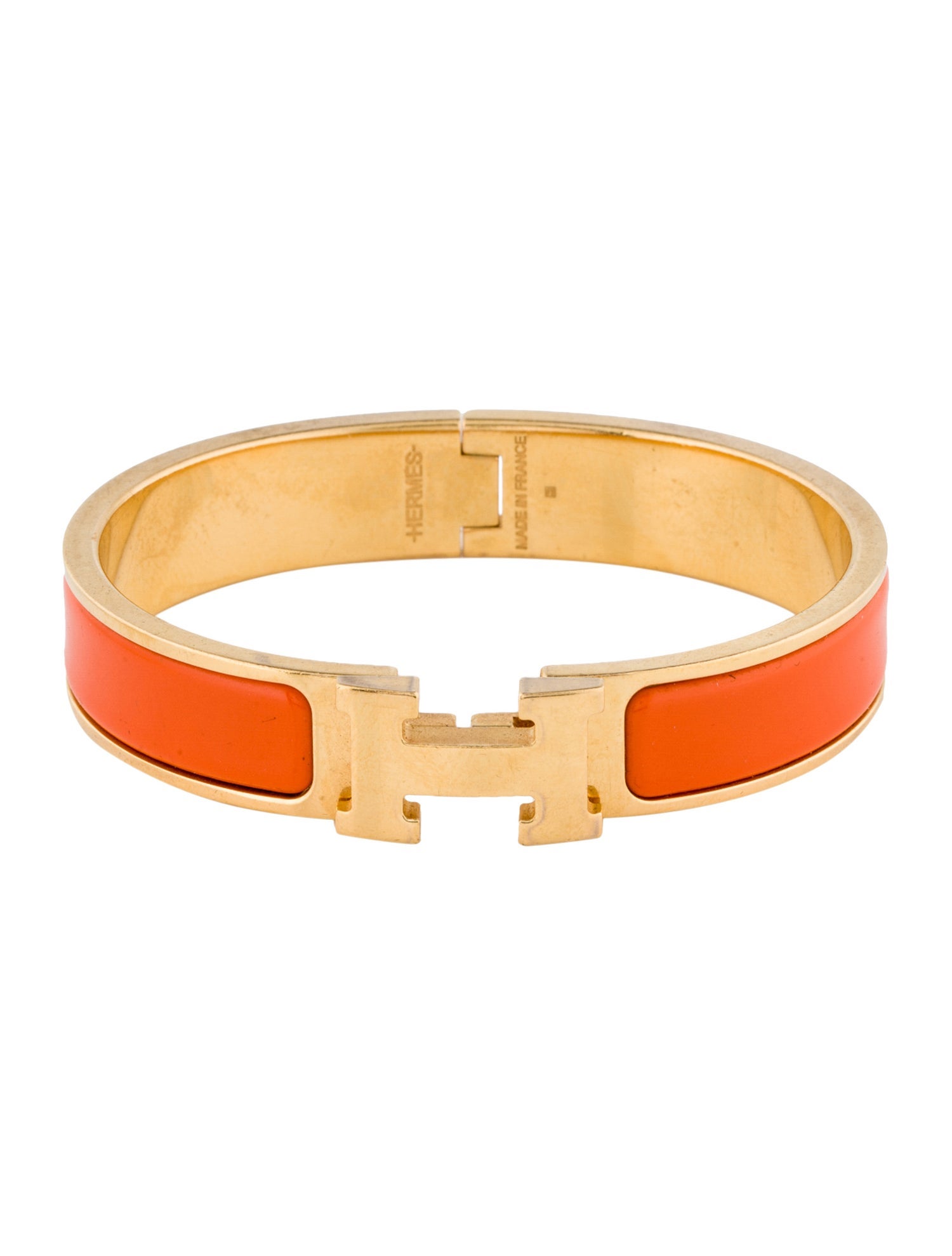 Hermès Clic H Bracelet - Pink, Palladium-Plated Bangle, Bracelets - HER617948 | The RealReal