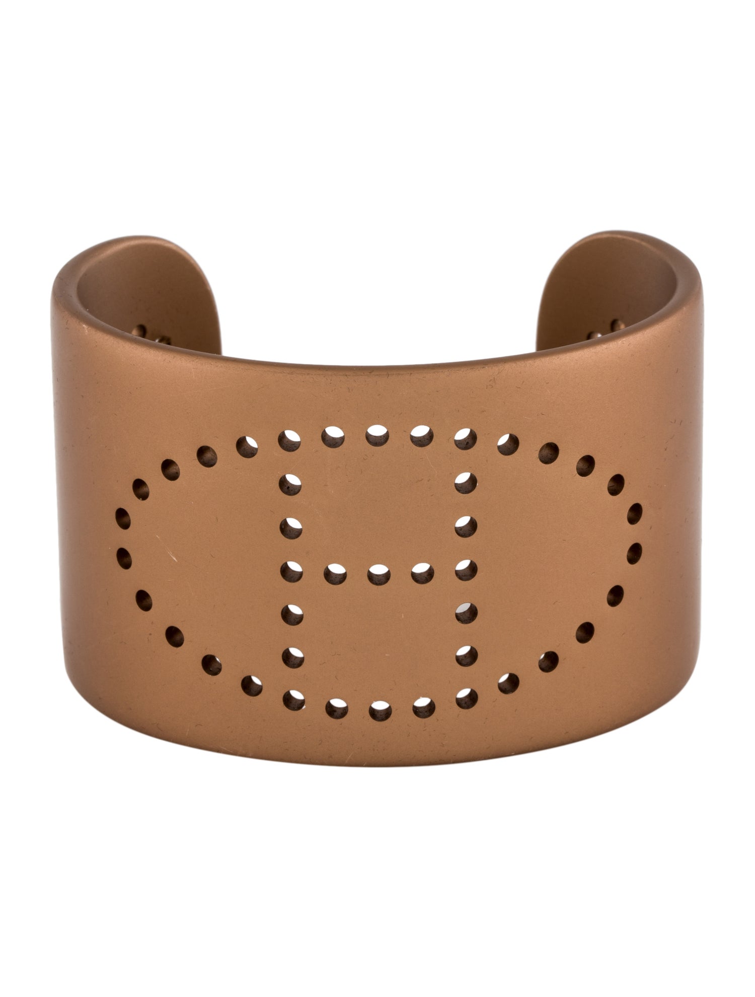 Hermès Vintage Leather Agatha Bracelet - Grey, 18K Yellow Gold-Plated ...