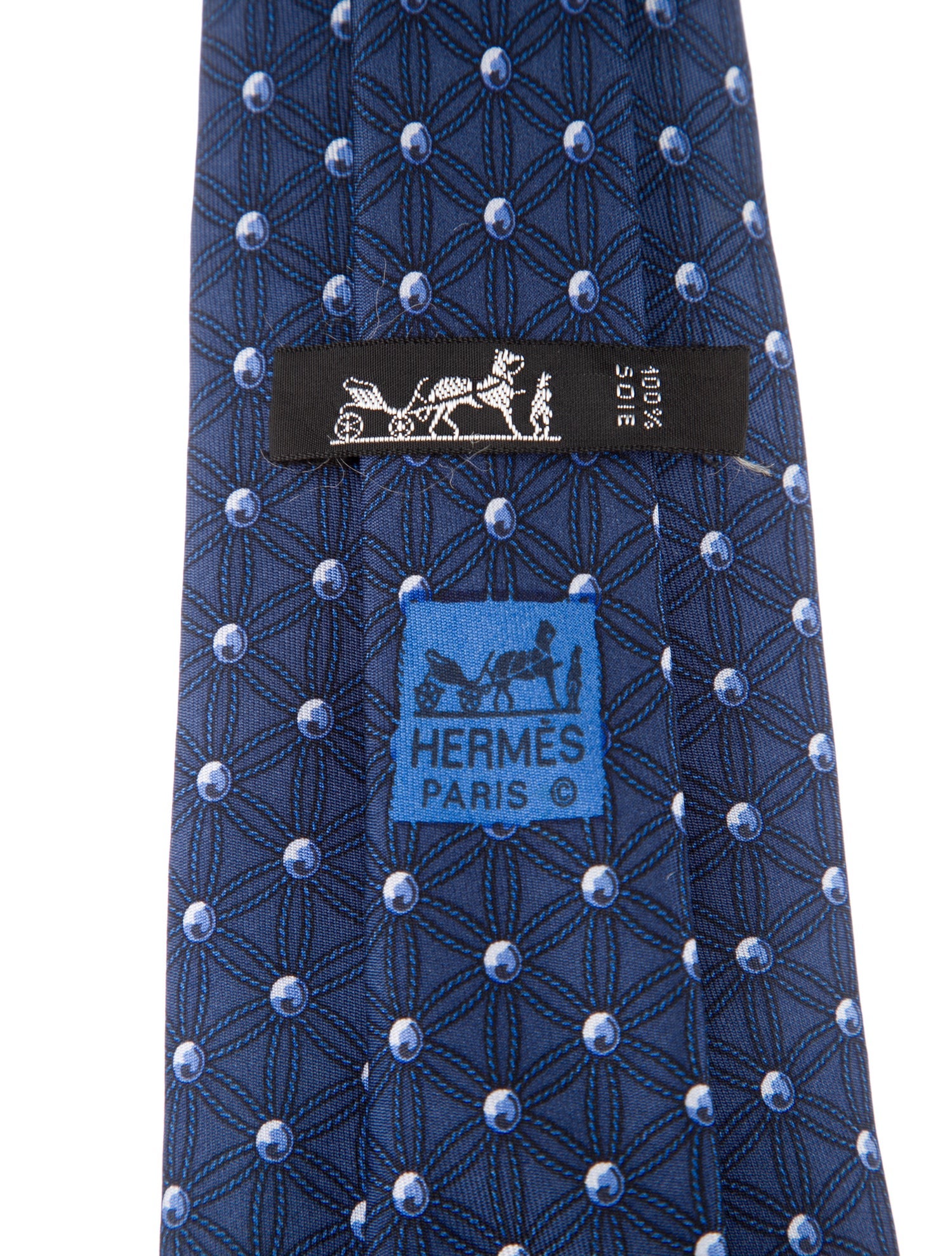Hermès Silk Pattern Tie - Blue Ties, Suiting Accessories - HER626522 ...