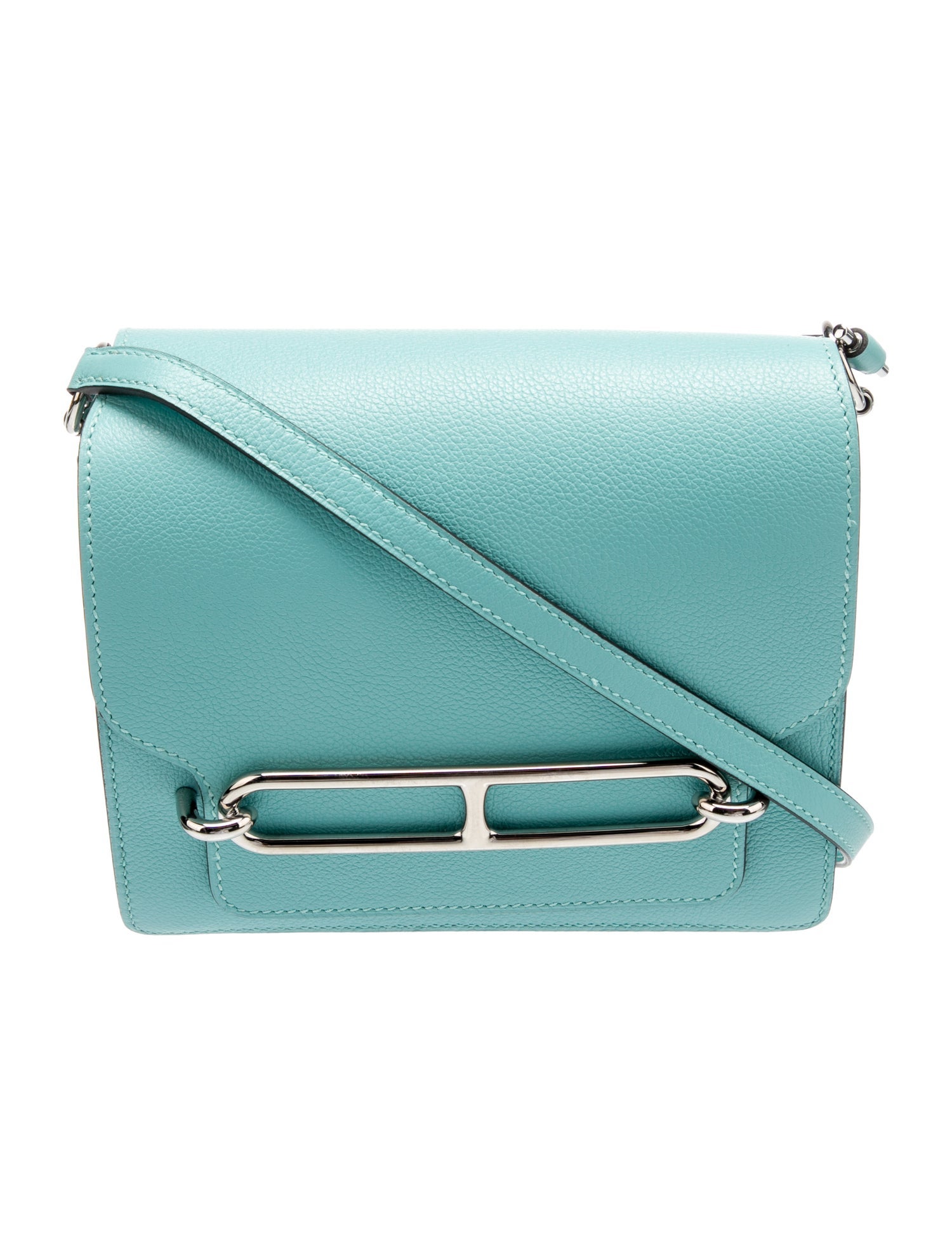 Hermès Evercolor Mini Sac Roulis 18 - Blue Crossbody Bags, Handbags ...