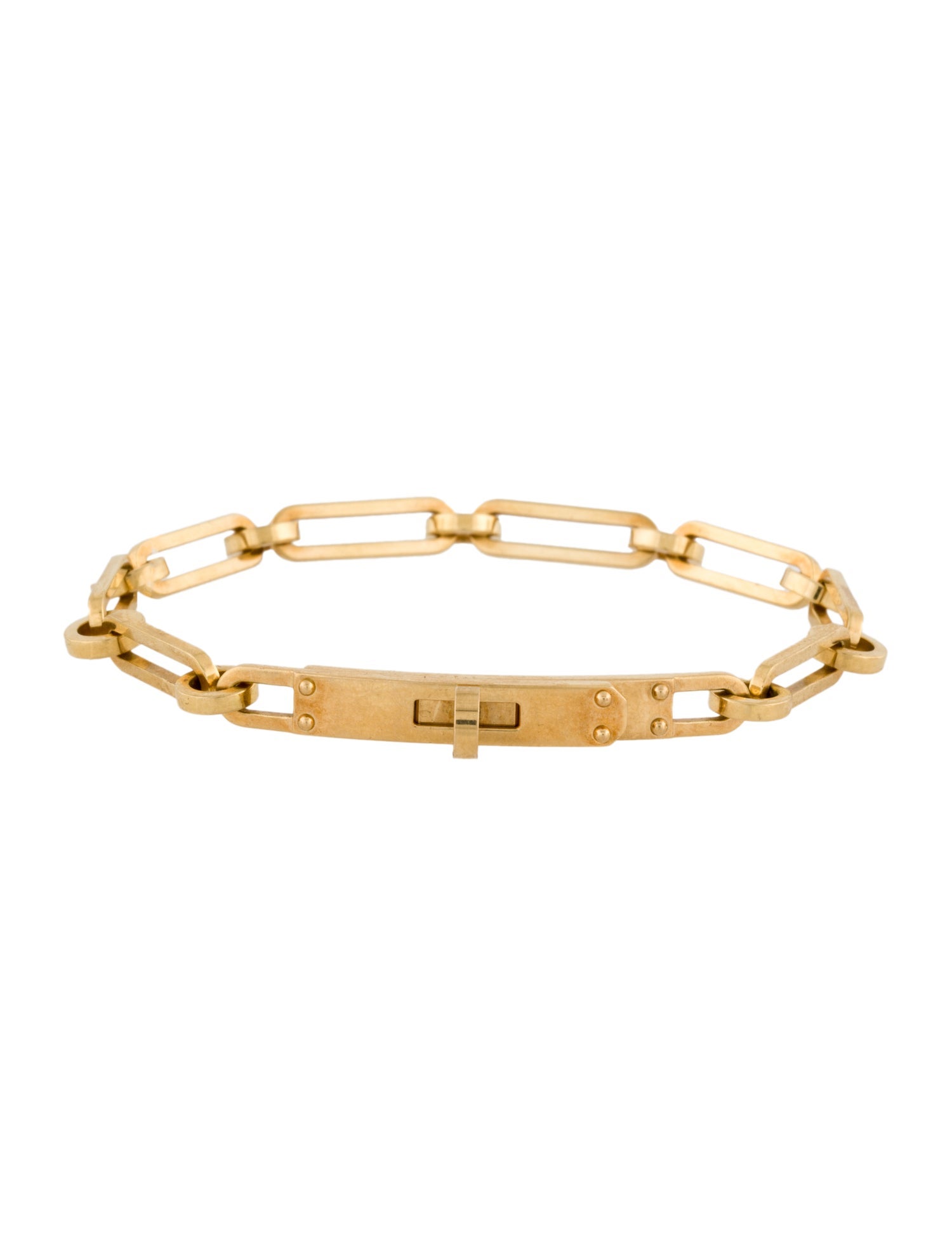 Hermès 18K Kelly Chaine Bracelet - 18K Yellow Gold Link, Bracelets ...