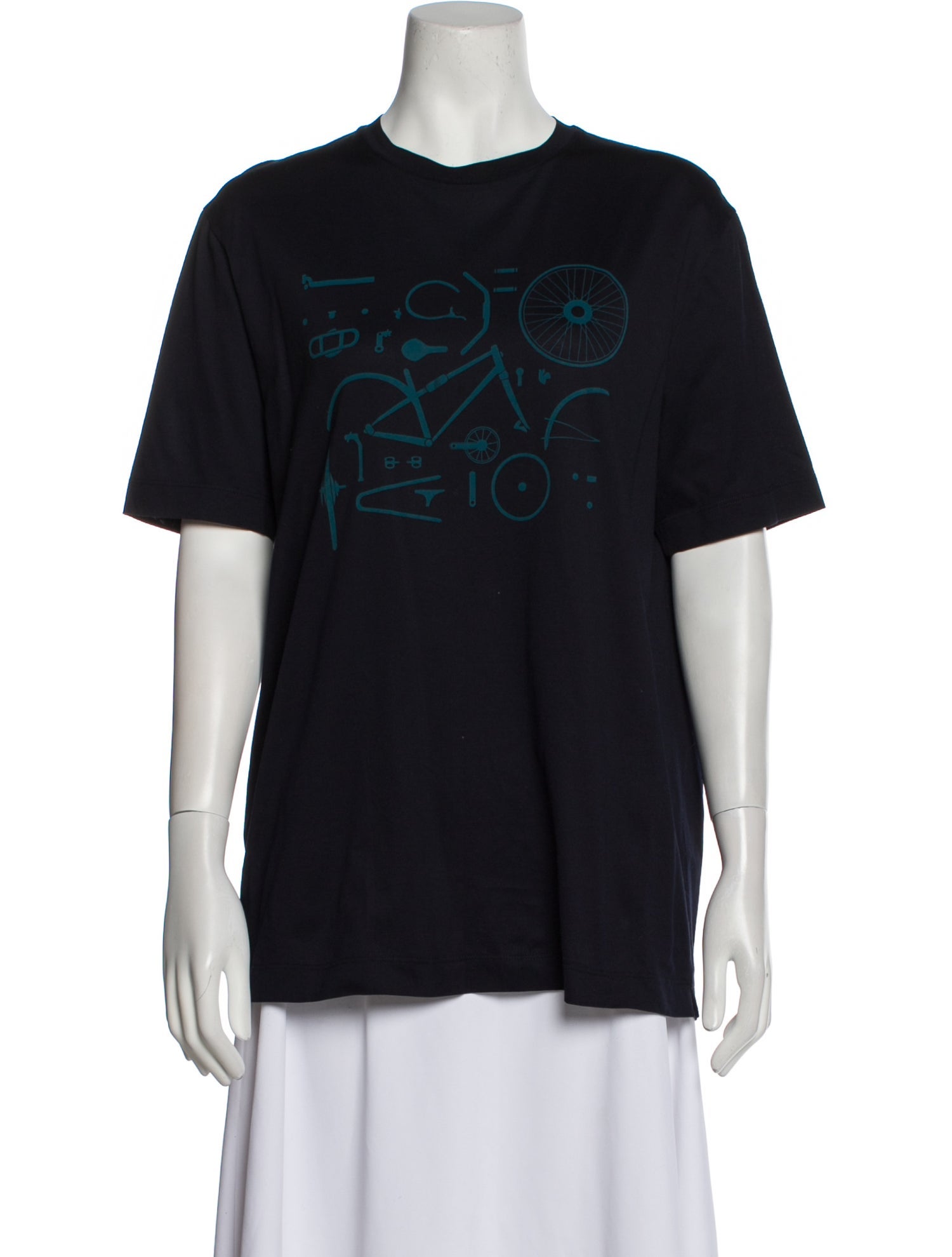 Hermès Graphic Print Crew Neck T-Shirt - Blue Tops, Clothing ...