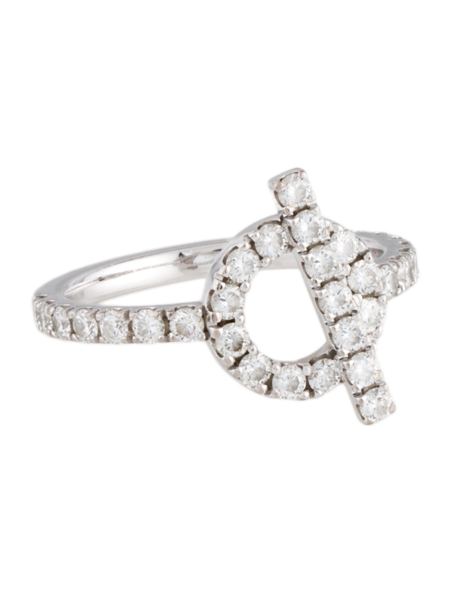 Hermès 18K Diamond Finesse Ring - Rhodium-Plated 18K White Gold ...