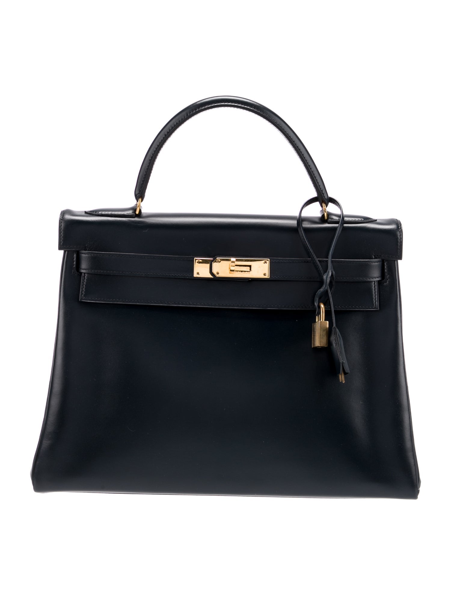 Hermès Box Kelly Retourne 32 - Blue Handle Bags, Handbags - HER669059 ...