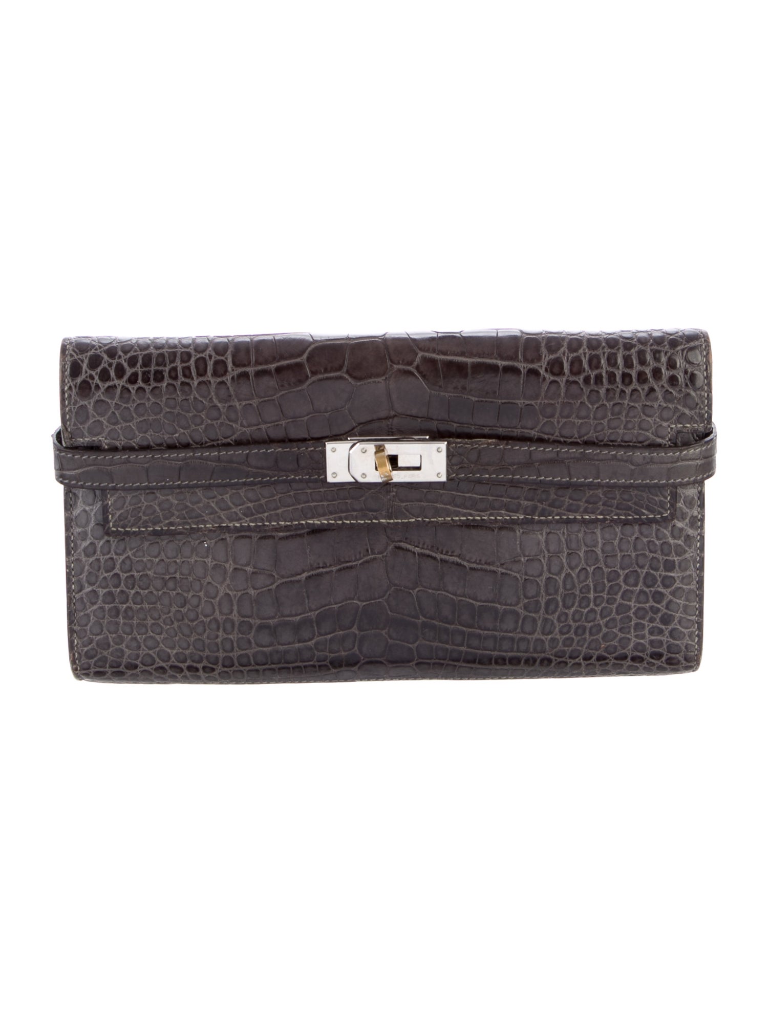 Hermès Kelly Longue Wallet - Grey Wallets, Accessories - HER669847 ...
