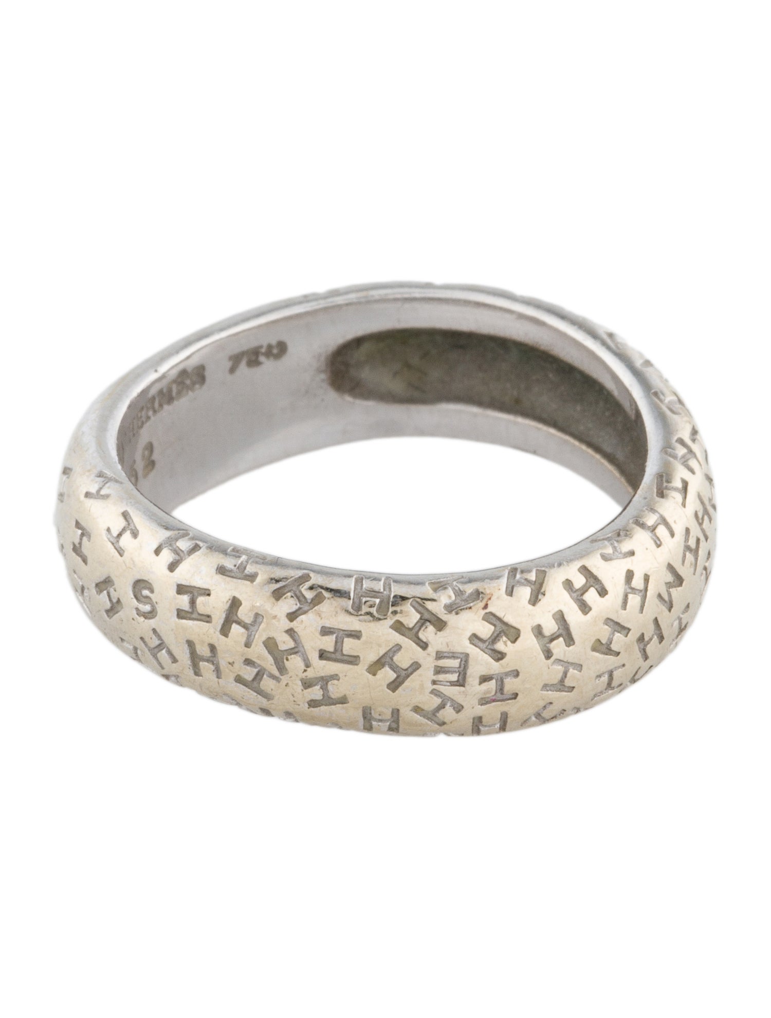 Hermès Vintage 18K Twoo Boo Ring - Rhodium-Plated 18K White Gold Band ...