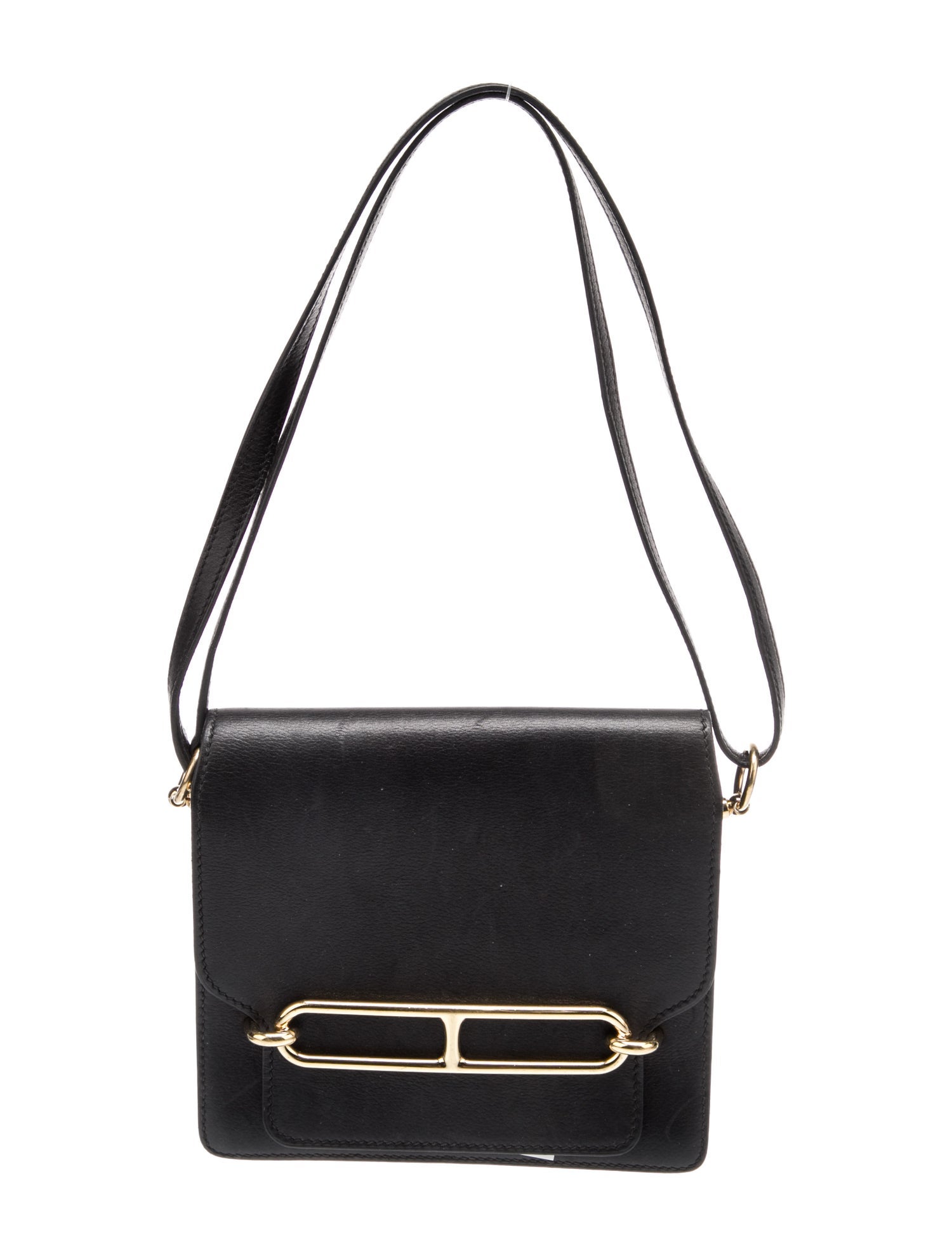 Hermès Evergrain Mini Sac Roulis 18 - Black Shoulder Bags, Handbags ...