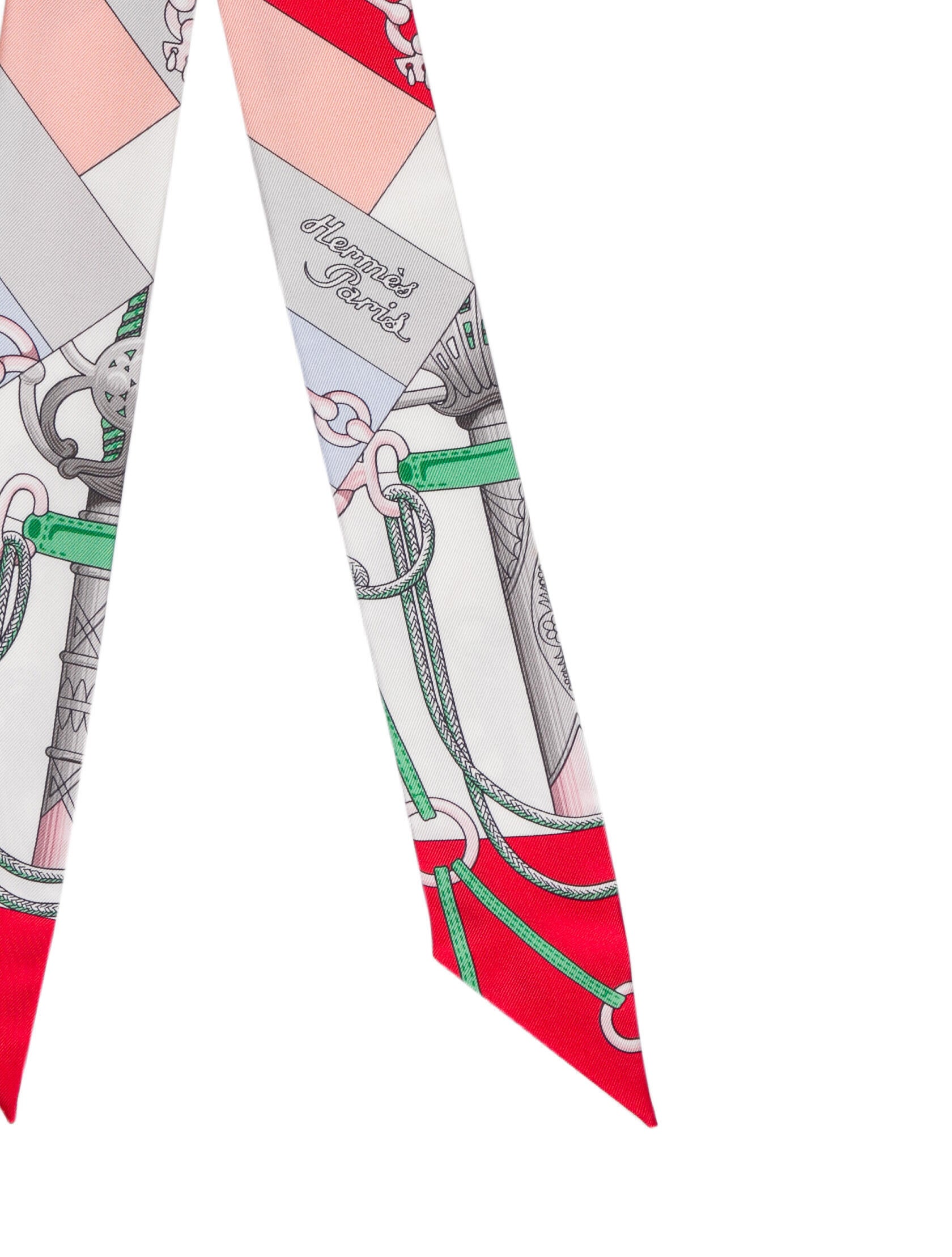 Hermès Cliquetis Silk Twilly Scarf - Orange Scarves and Shawls ...