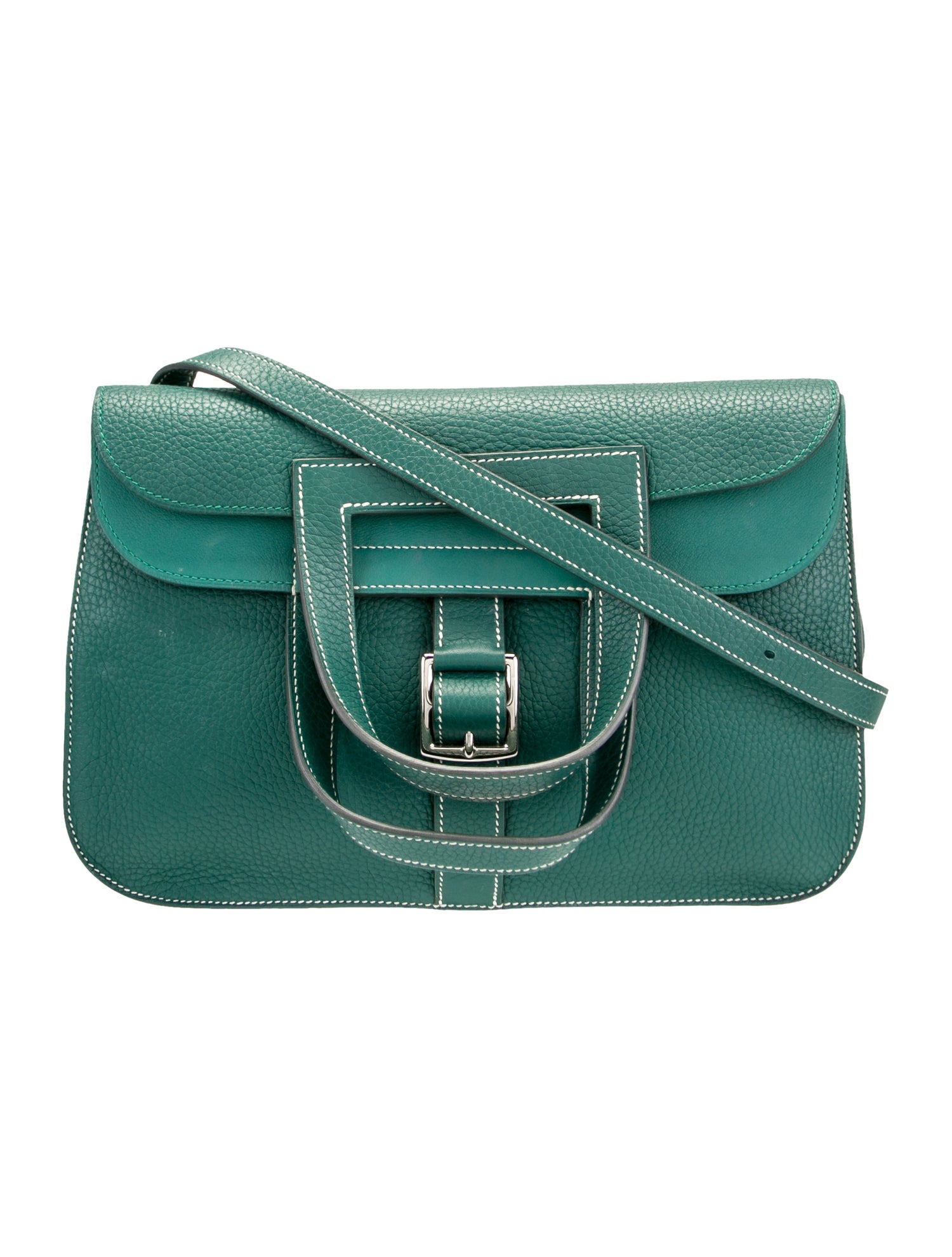 Hermès Clemence Halzan 31 - Green Handle Bags, Handbags - HER678773 ...