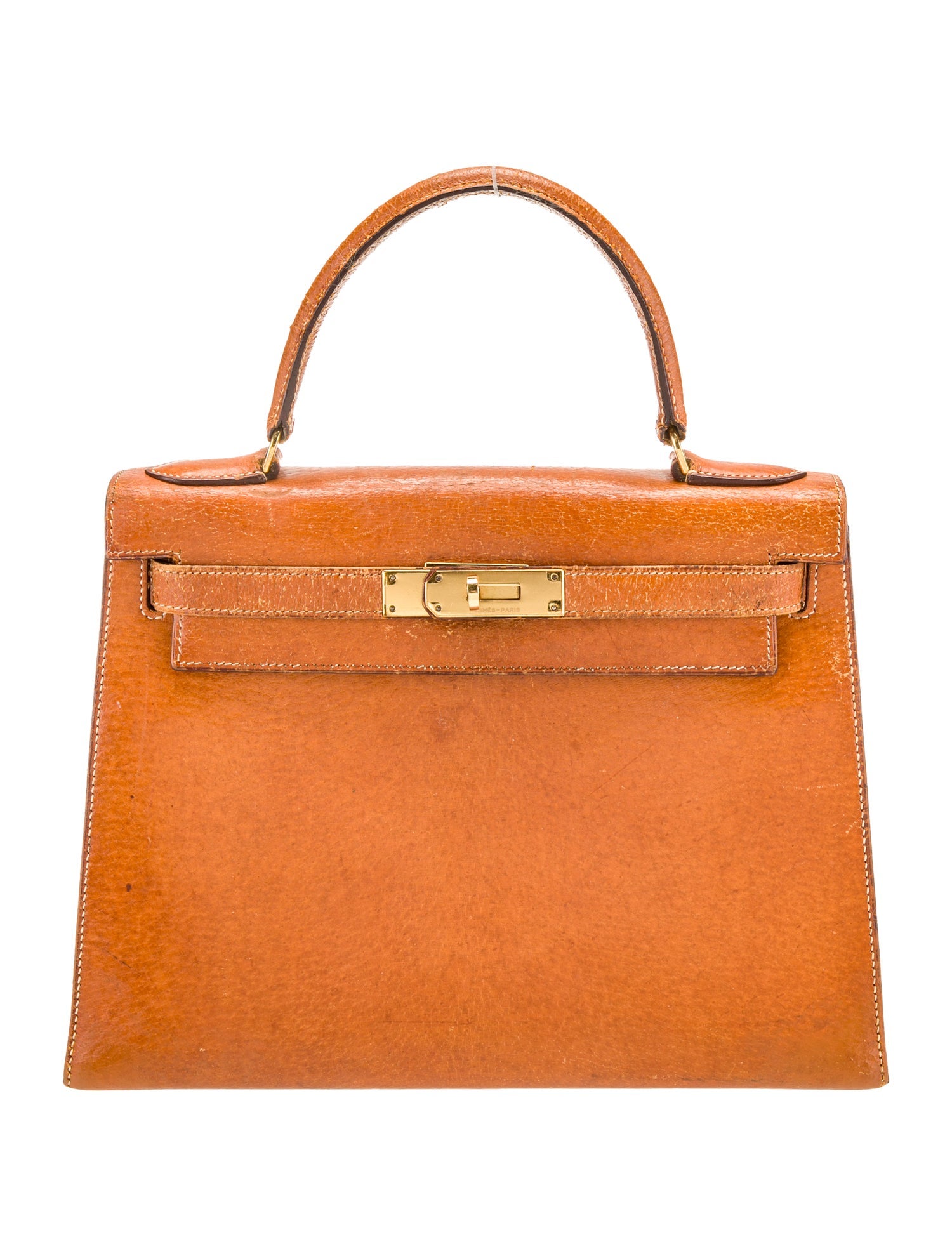 Hermès Peau Porc Kelly Sellier 28 - Brown Handle Bags, Handbags - HER678950 | The RealReal