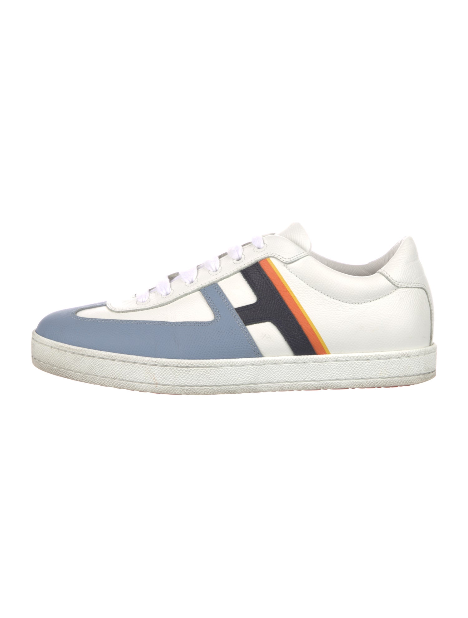 Hermès H Logo Leather Sneakers - Blue Sneakers, Shoes - HER679415 | The RealReal