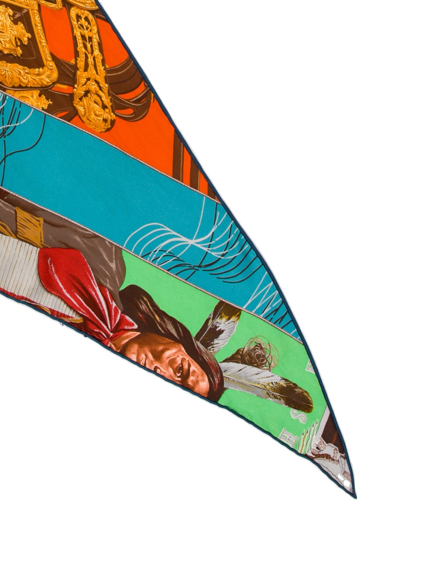 Hermès Kachinas Giant Silk Triangle Scarf - Neutrals Scarves and Shawls ...