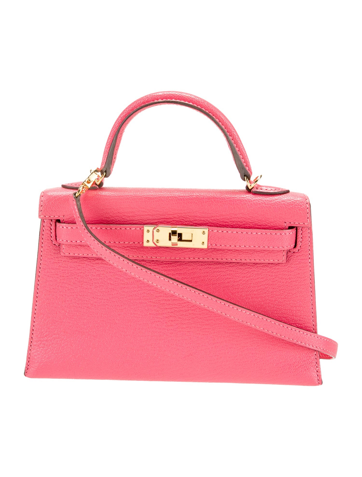 Hermès Chevre Mysore Mini Kelly Sellier 20 - Pink Handle Bags, Handbags ...