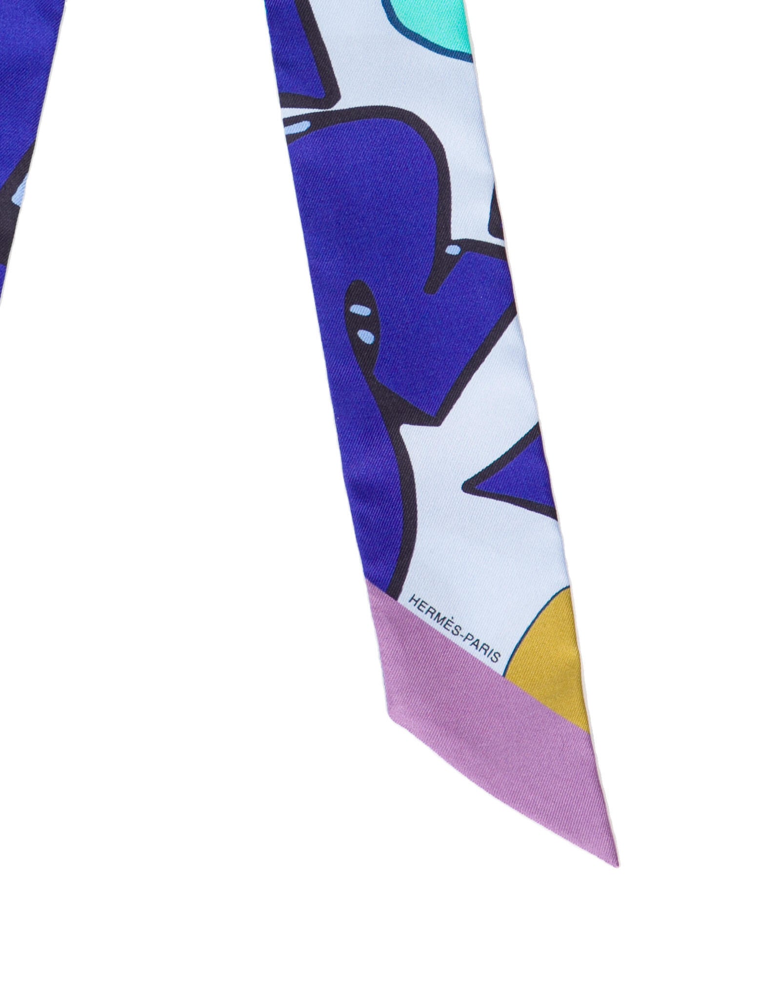 Hermès Tree Of Song Silk Twilly Scarf - Purple Scarves and Shawls ...