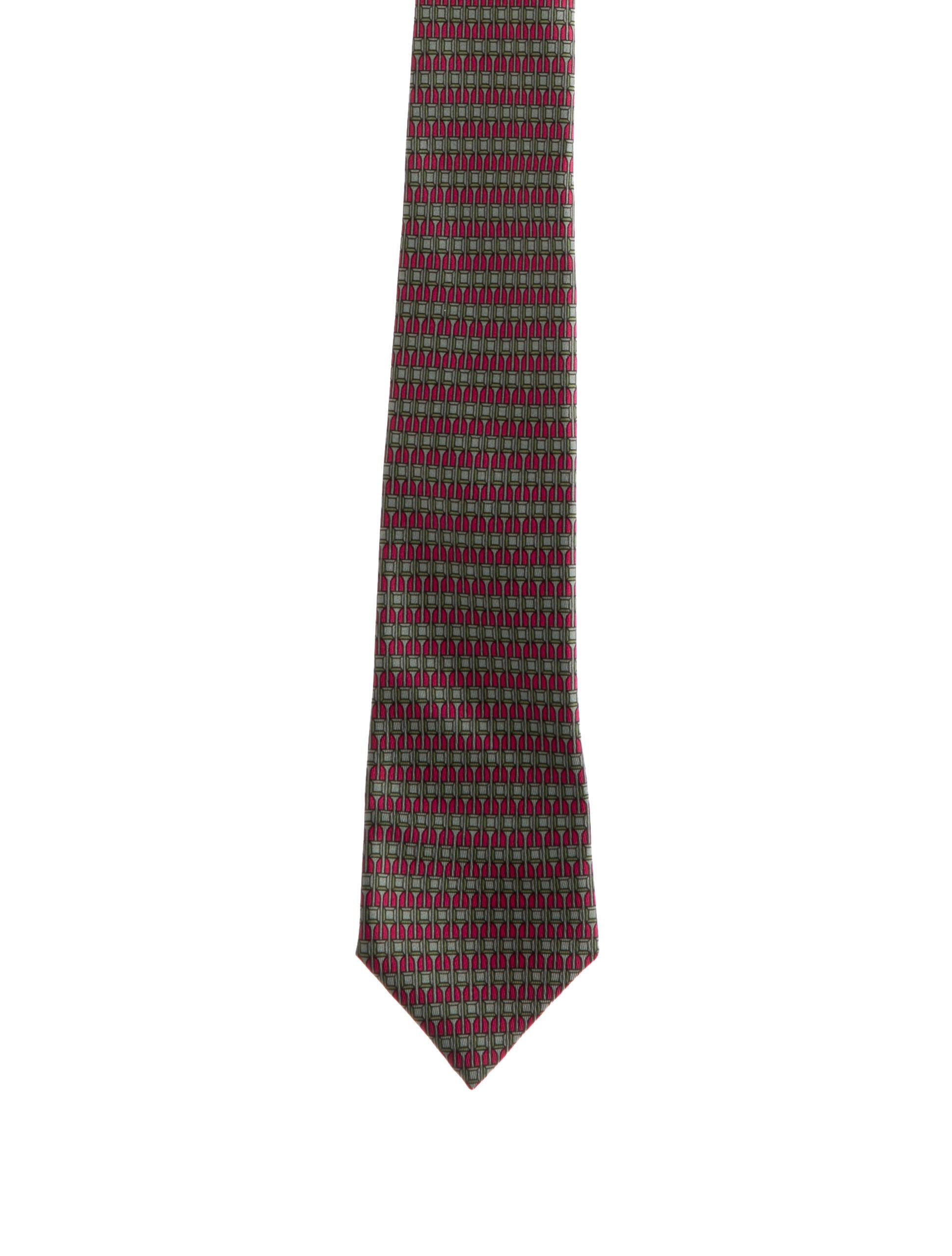 Hermès Hermès Silk Patterned Tie - Green Ties, Suiting Accessories ...