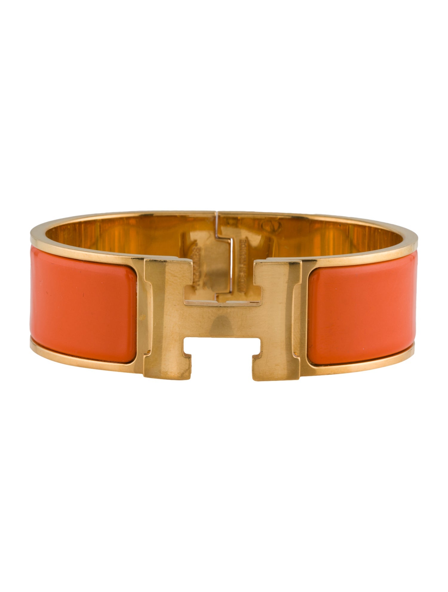 Hermès Clic Clac H Bracelet - 18K Yellow Gold-Plated Bangle, Bracelets - HER695187 | The RealReal