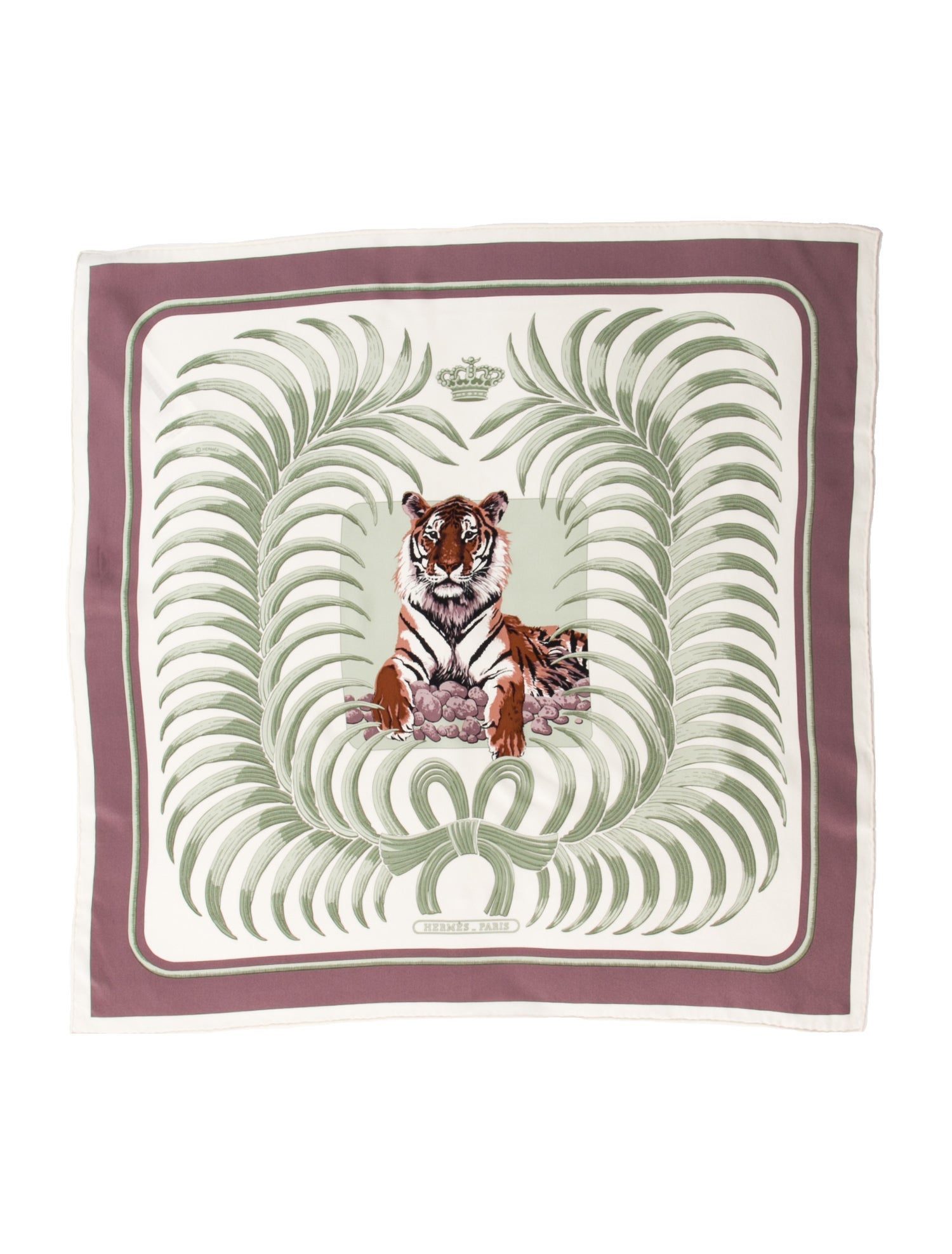 Hermès Royal Tiger Silk Scarf - Neutrals Scarves and Shawls ...