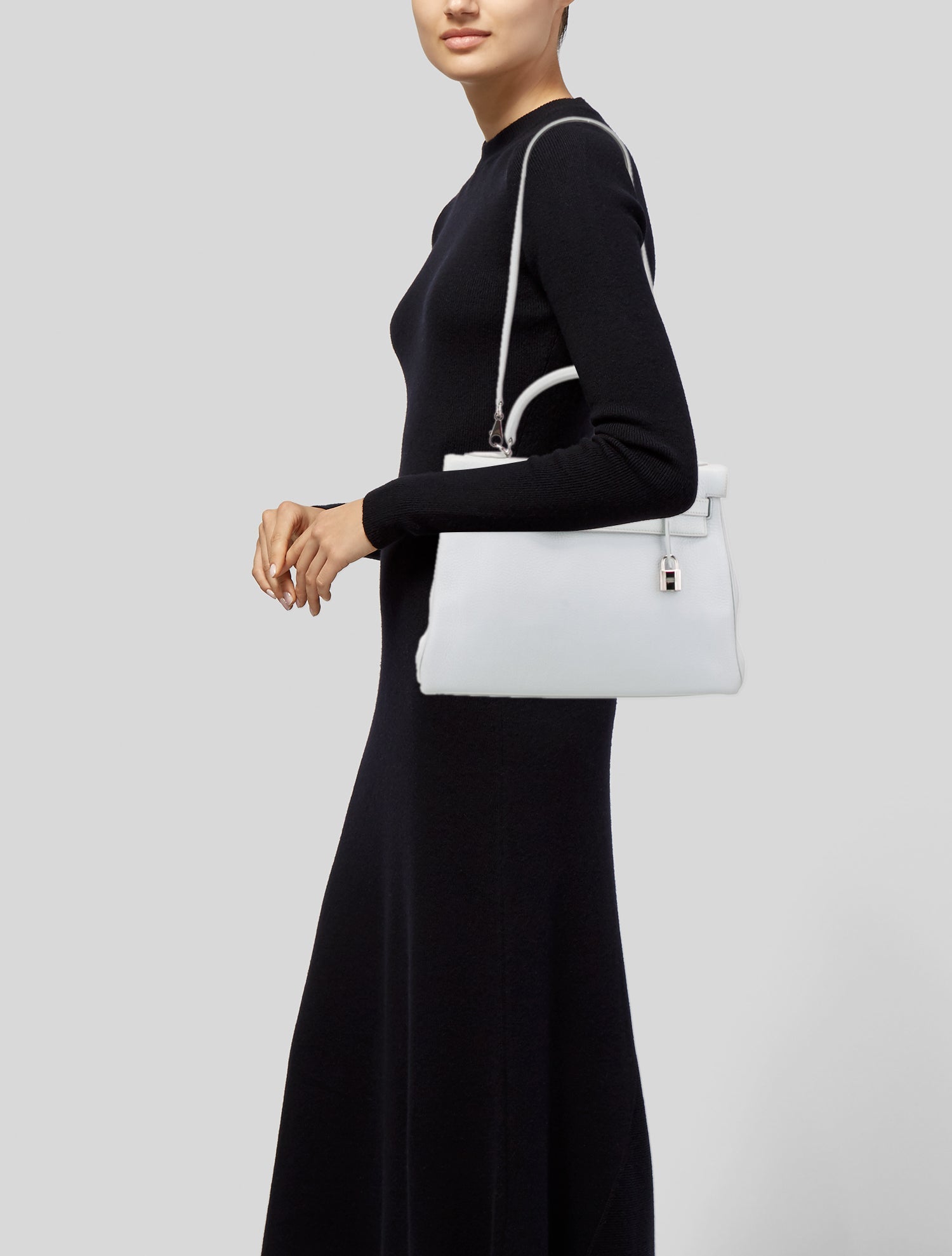 Hermès Clemence Kelly II Retourne 32 - Blue Handle Bags, Handbags ...