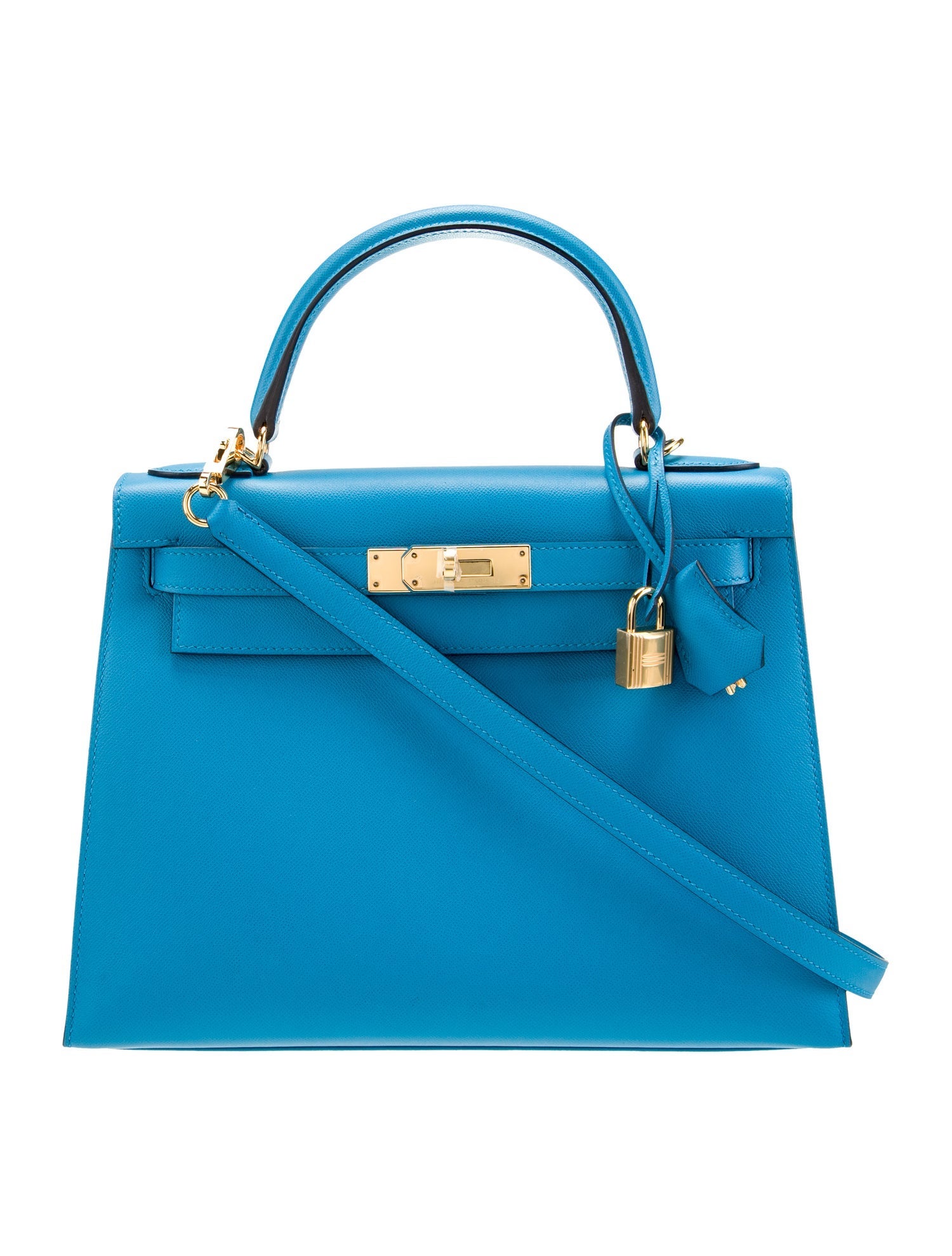 Hermès Madame Kelly II Sellier 28 - Blue Handle Bags, Handbags ...
