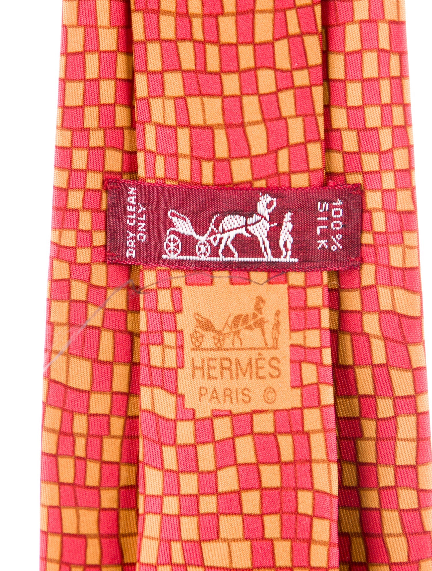 Hermès Pattern Print Silk Tie - Red Ties, Suiting Accessories ...