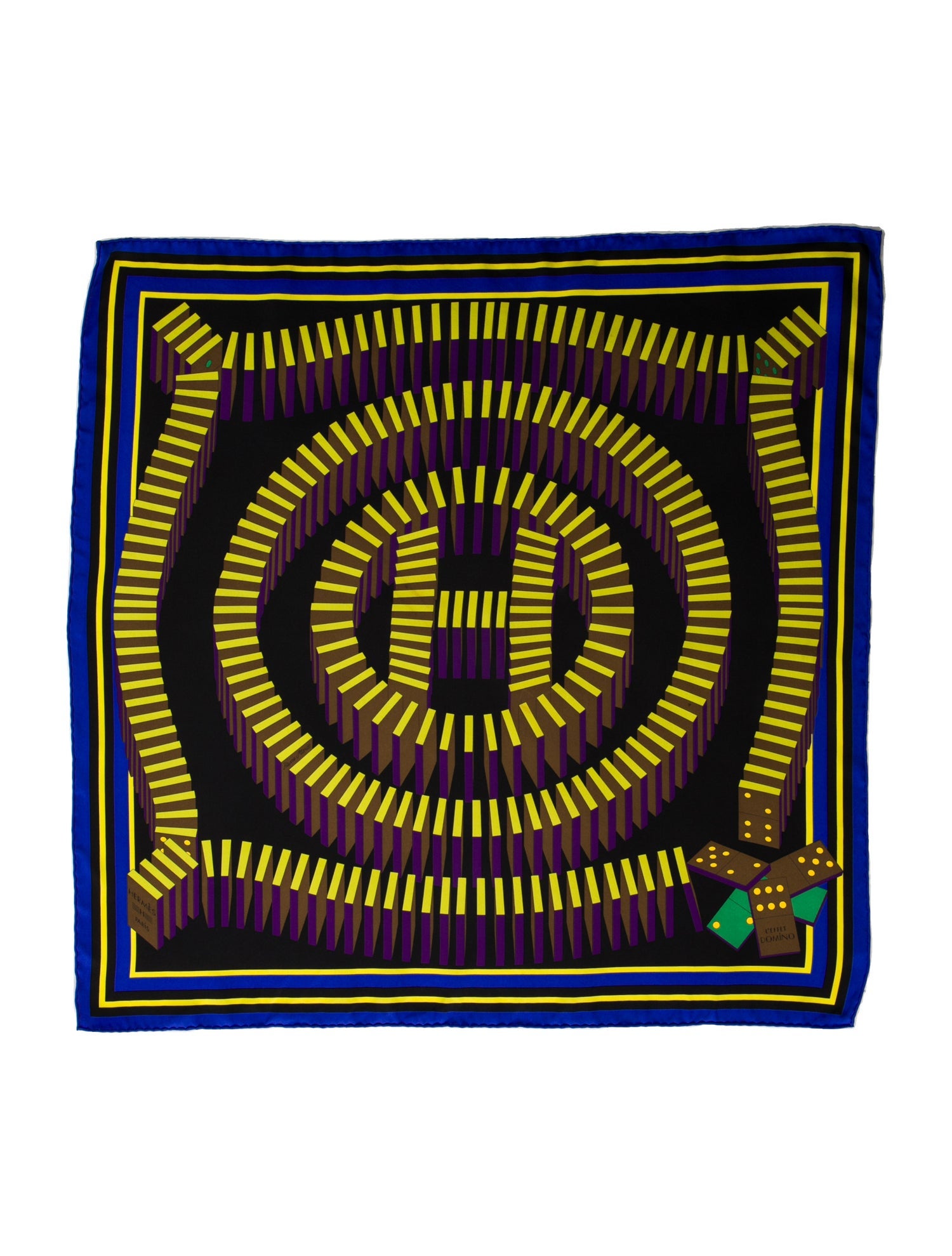 Hermès L'Effet Domino Silk Scarf - Black Scarves and Shawls ...