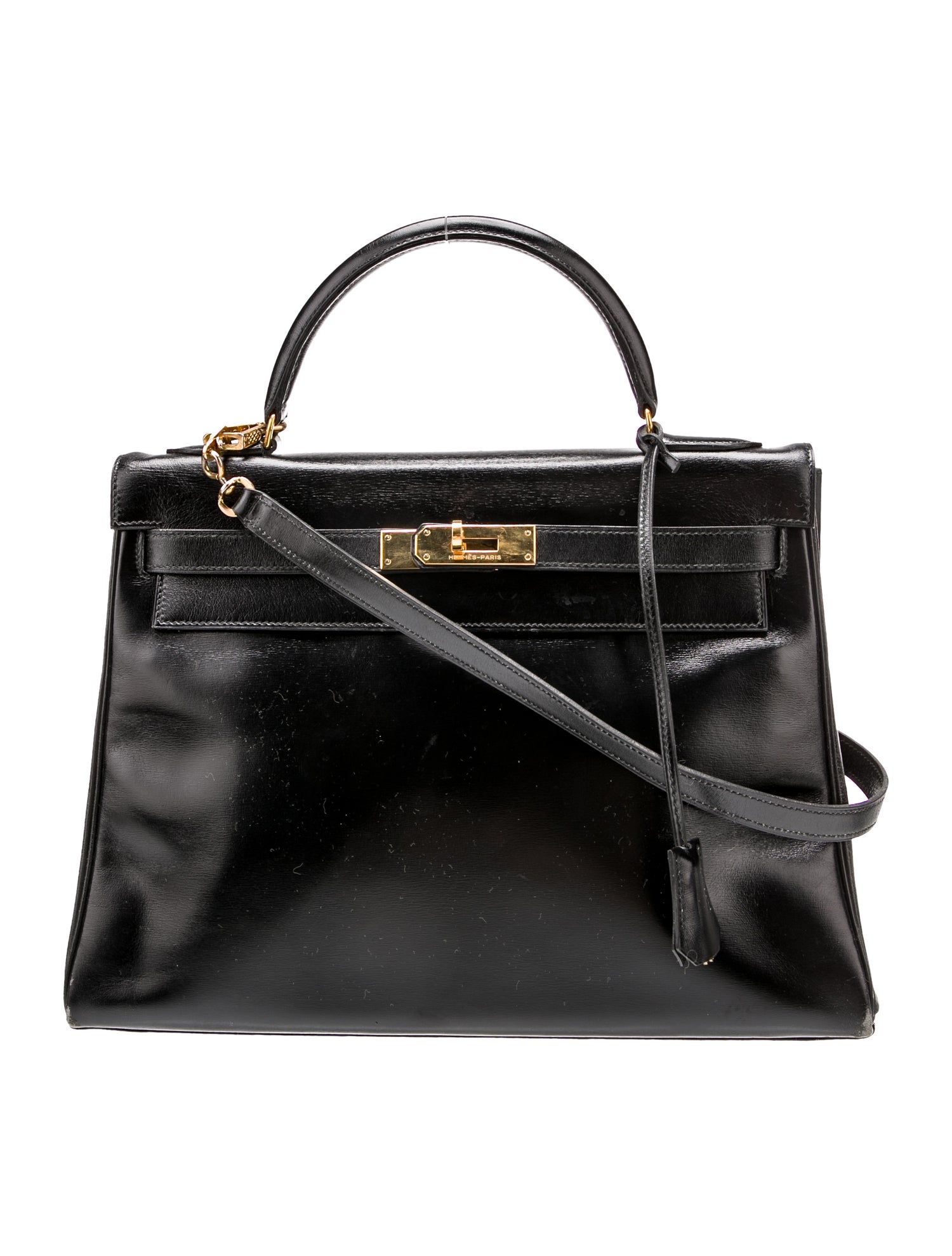 Hermès Box Kelly Retourne I 32 - Black Handle Bags, Handbags ...