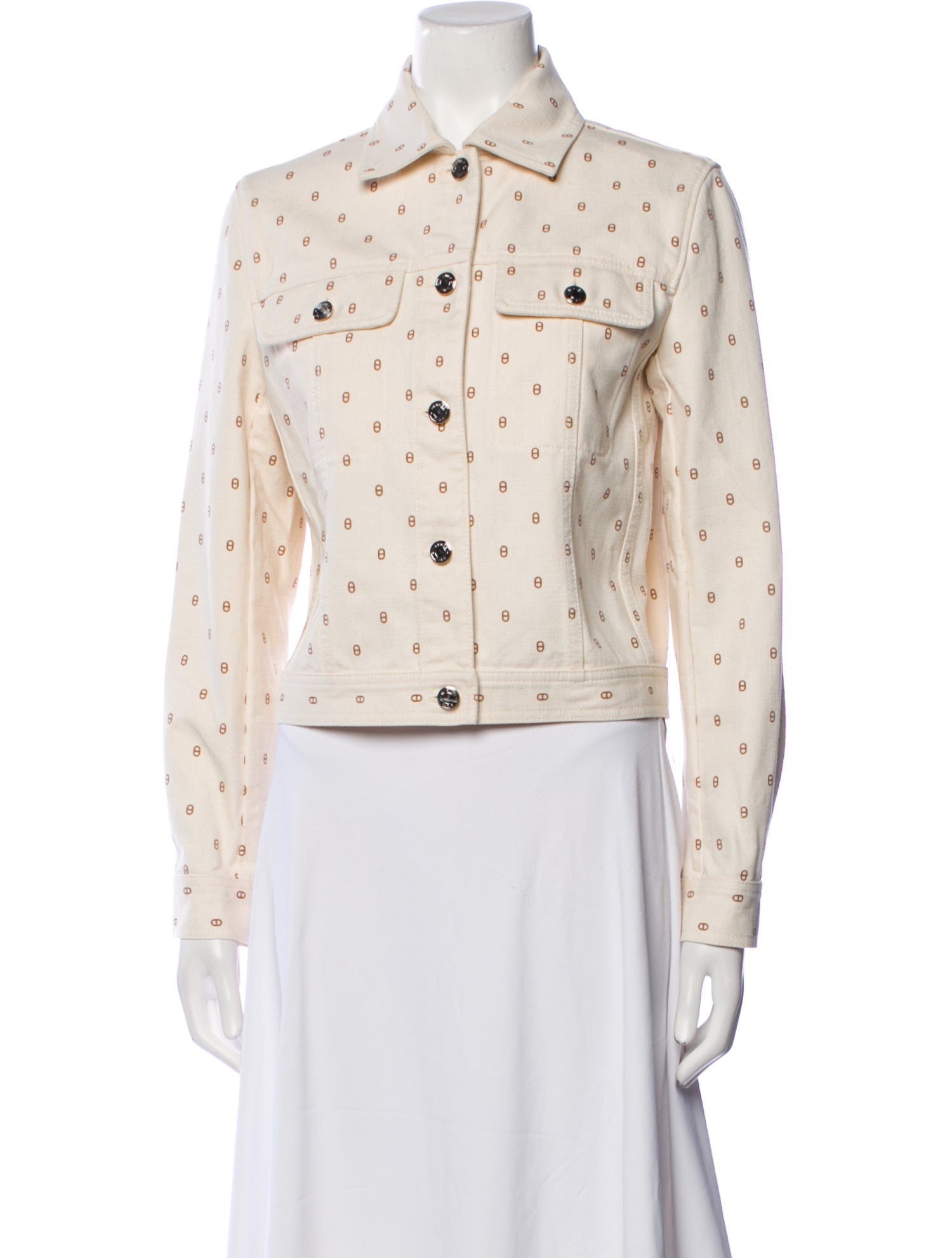 Hermès Printed Denim Jacket - Neutrals Jackets, Clothing - HER703536 ...