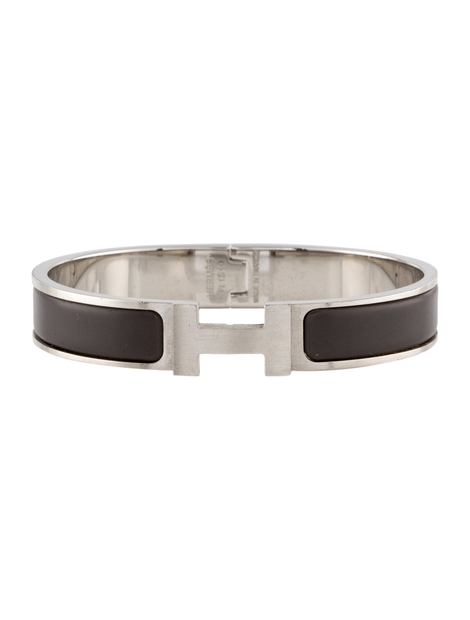 Hermès Clic HH Bracelet - Grey, Palladium-Plated Bangle, Bracelets ...