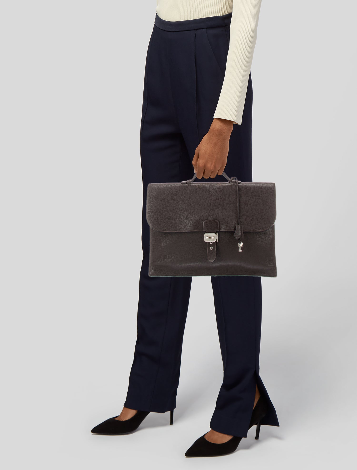 Berluti Patent Leather Briefcase - Brown Briefcases, Bags - BRL27495 ...