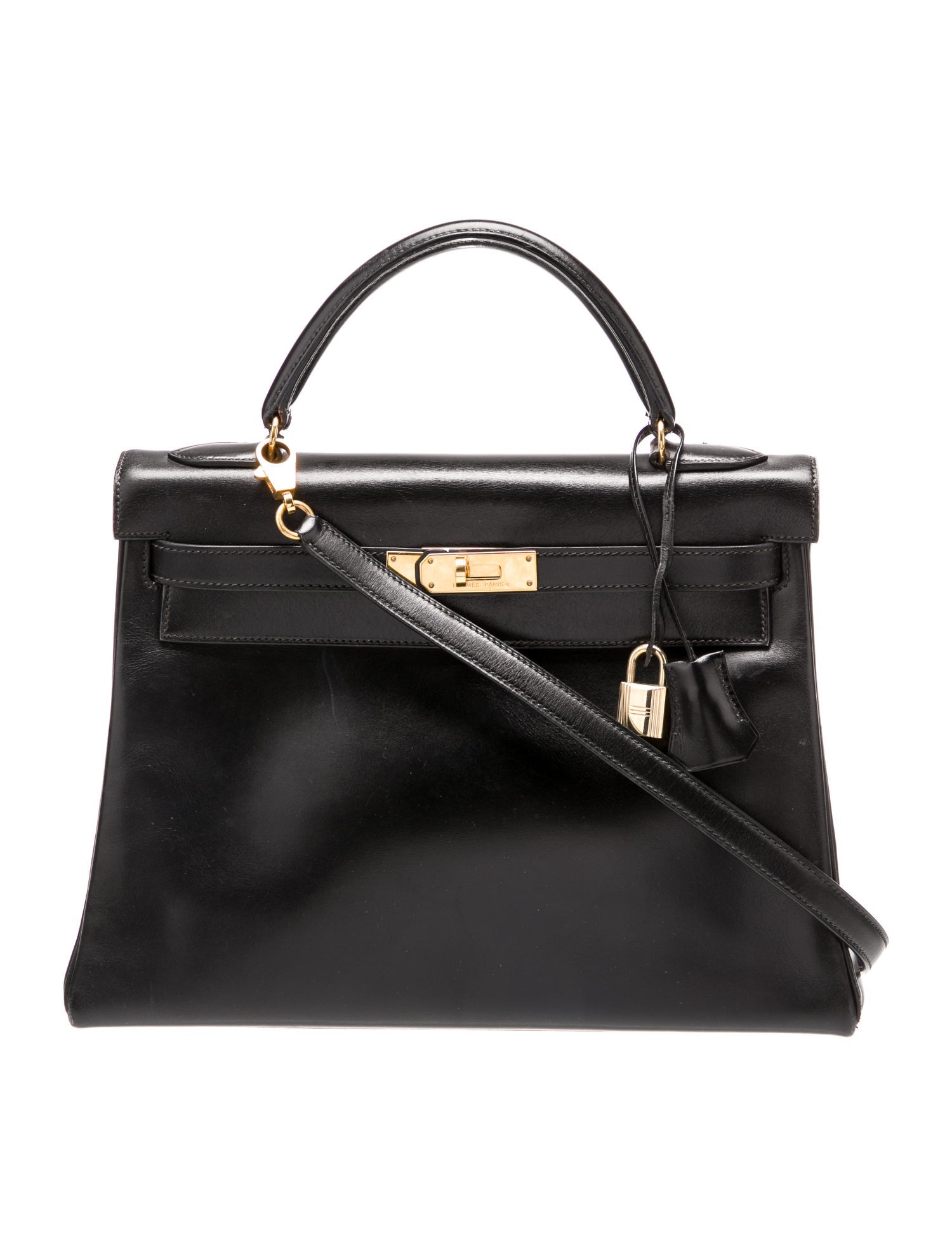 Hermès Box Kelly Retourne I 32 - Black Handle Bags, Handbags ...