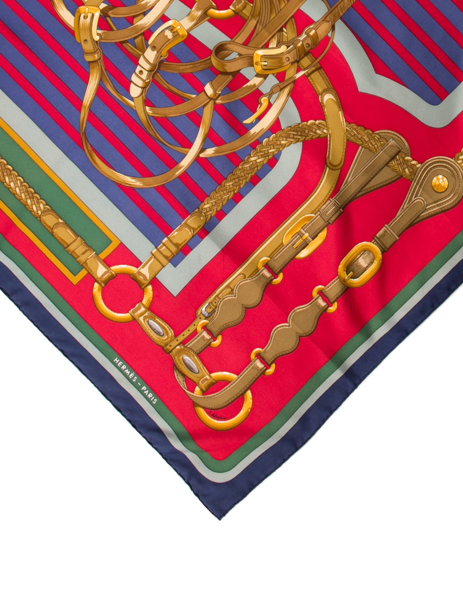 Hermès Coaching Silk Scarf - Burgundy Scarves and Shawls, Accessories ...