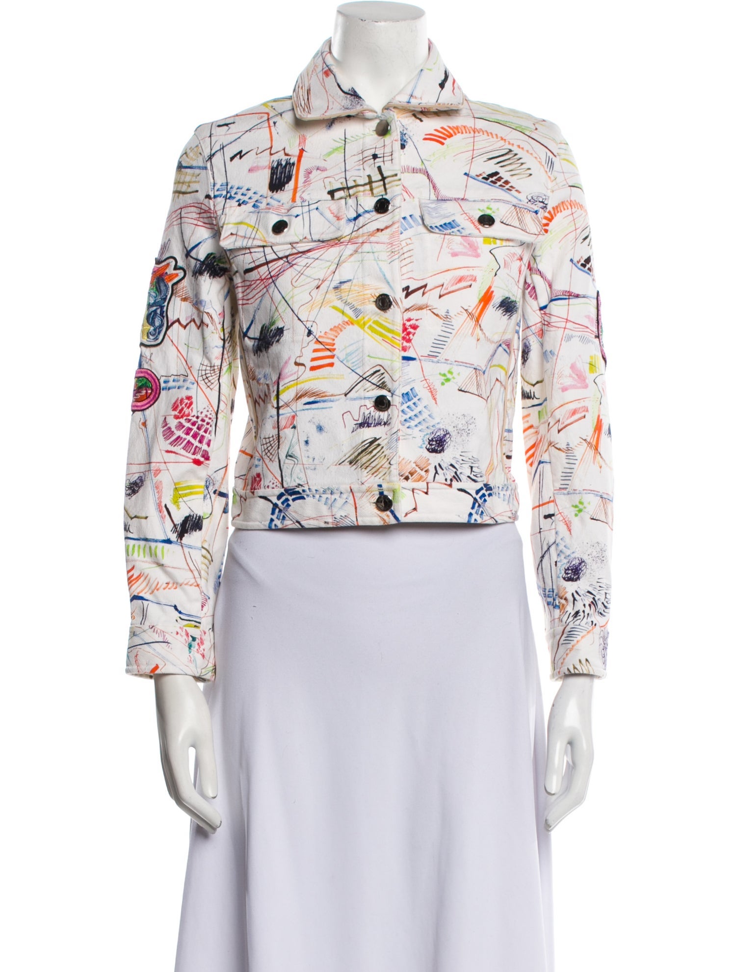 Hermès Printed Denim Jacket - Neutrals Jackets, Clothing - HER718198 ...