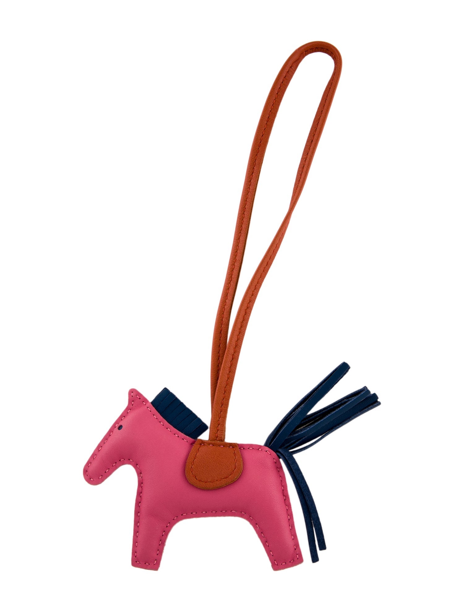 Hermès Milo Lambskin Grigri Rodeo Bag Charm PM - Pink Bag Accessories ...