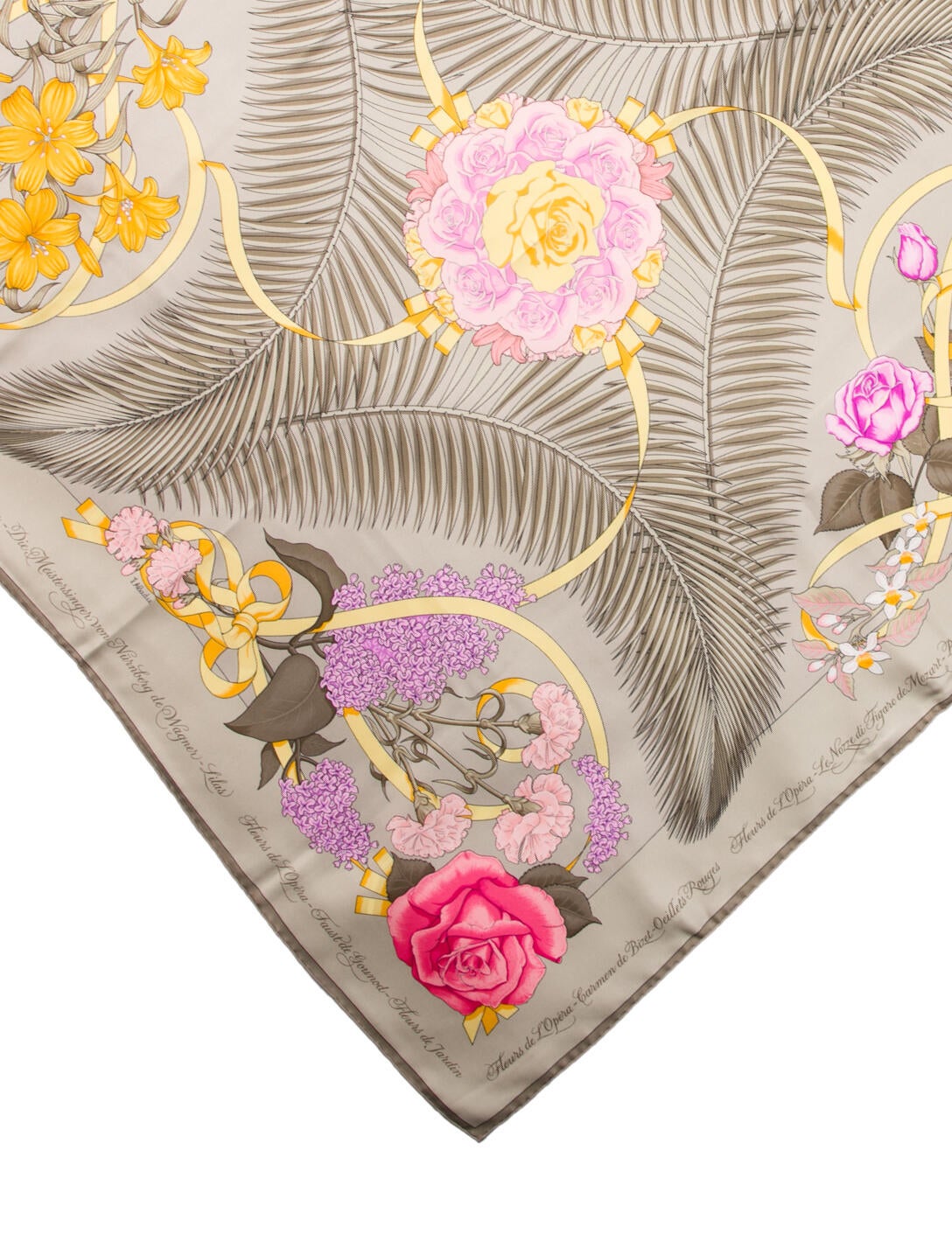 Hermès Fleurs de L'Opera Silk Scarf - Neutrals Scarves and Shawls ...