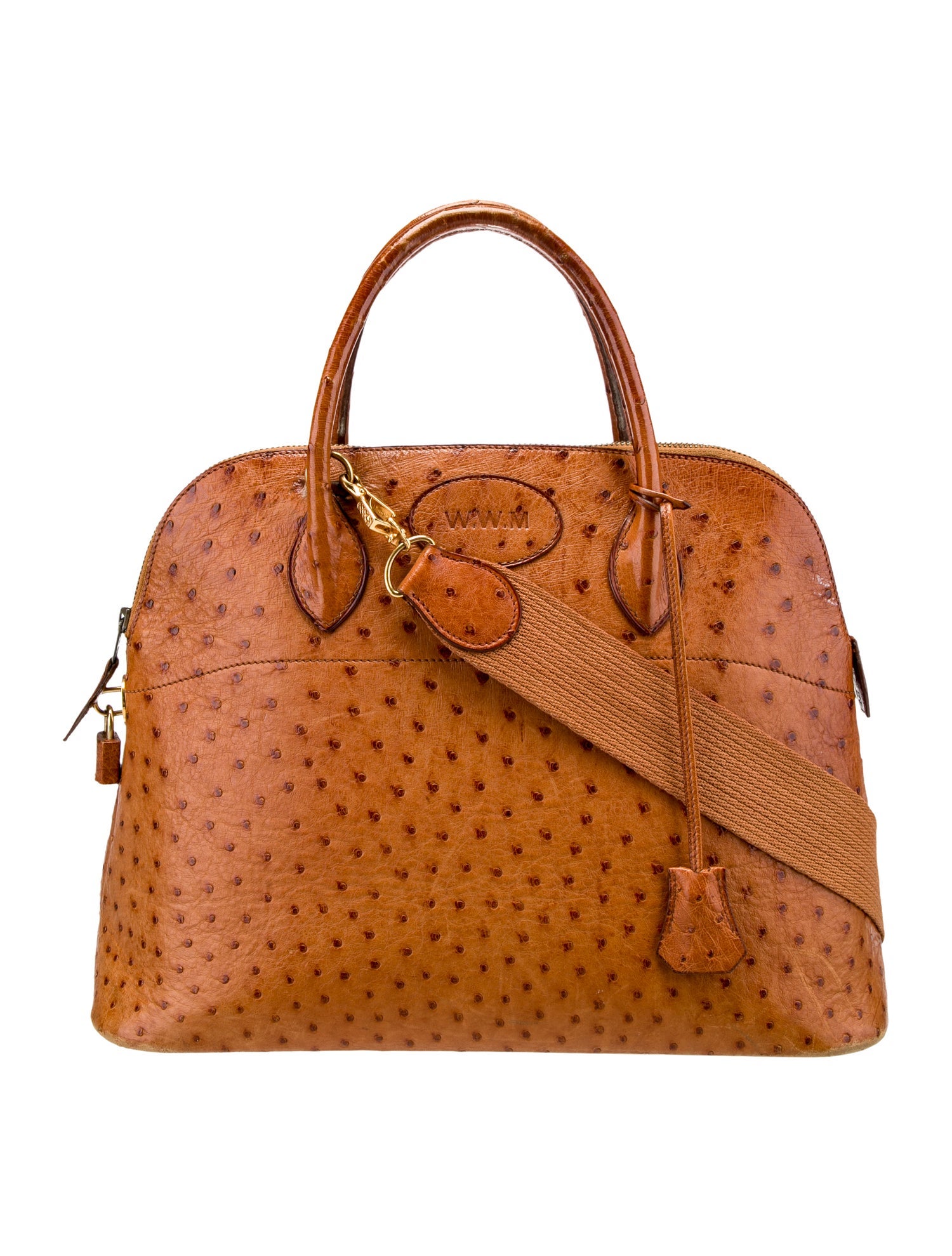 Hermès Ostrich Bolide 35 - Brown Handle Bags, Handbags - HER718972 ...