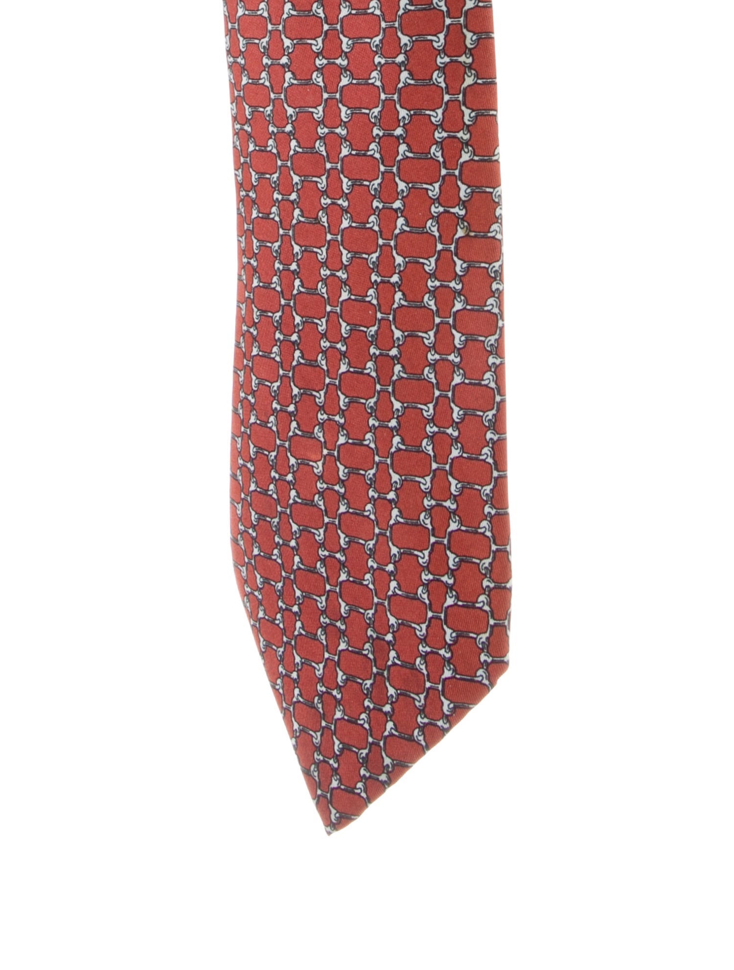 Hermès Pattern Print Silk Tie - Brown Ties, Suiting Accessories - HER719613 | The RealReal